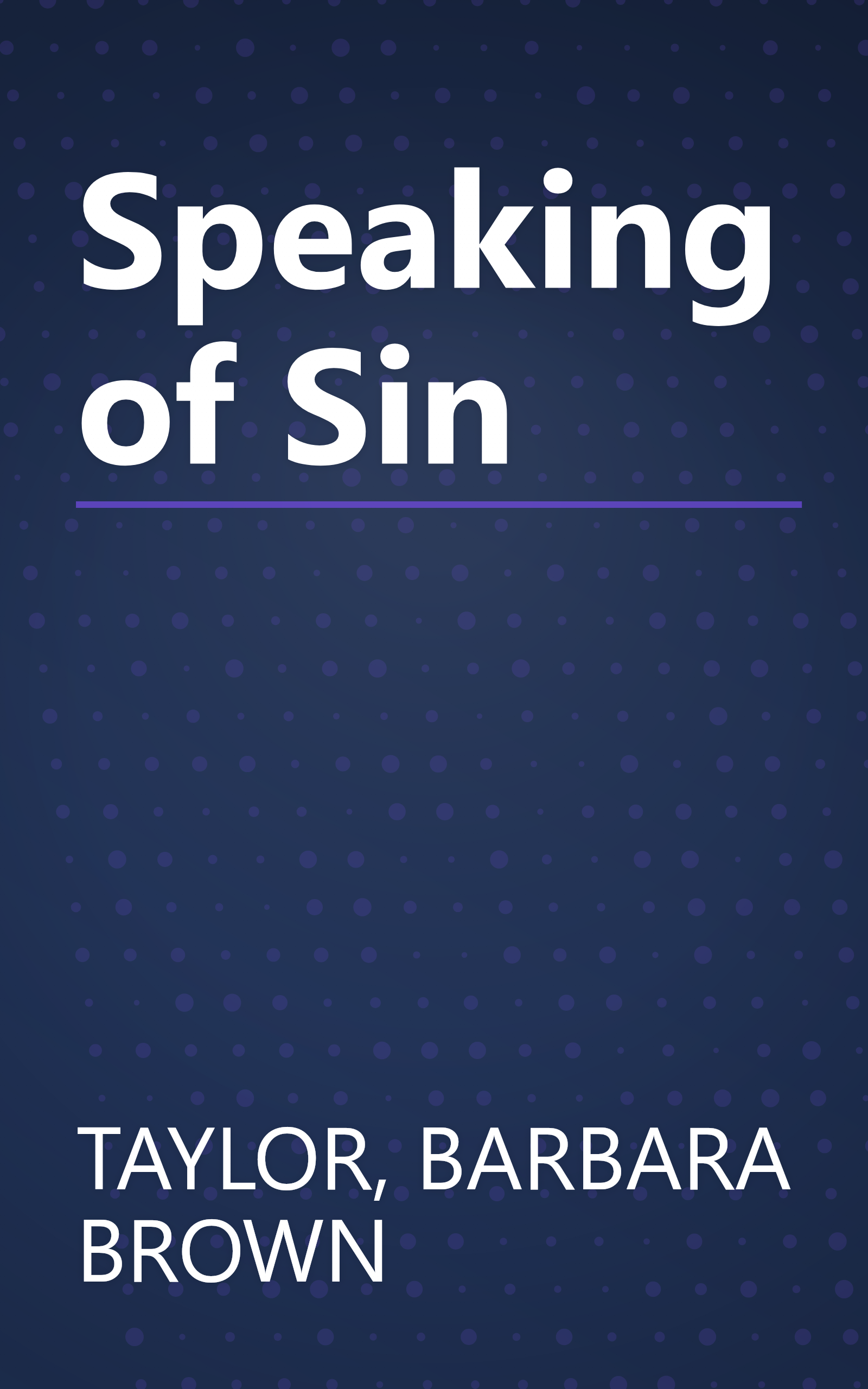 Speaking of Sin book cover