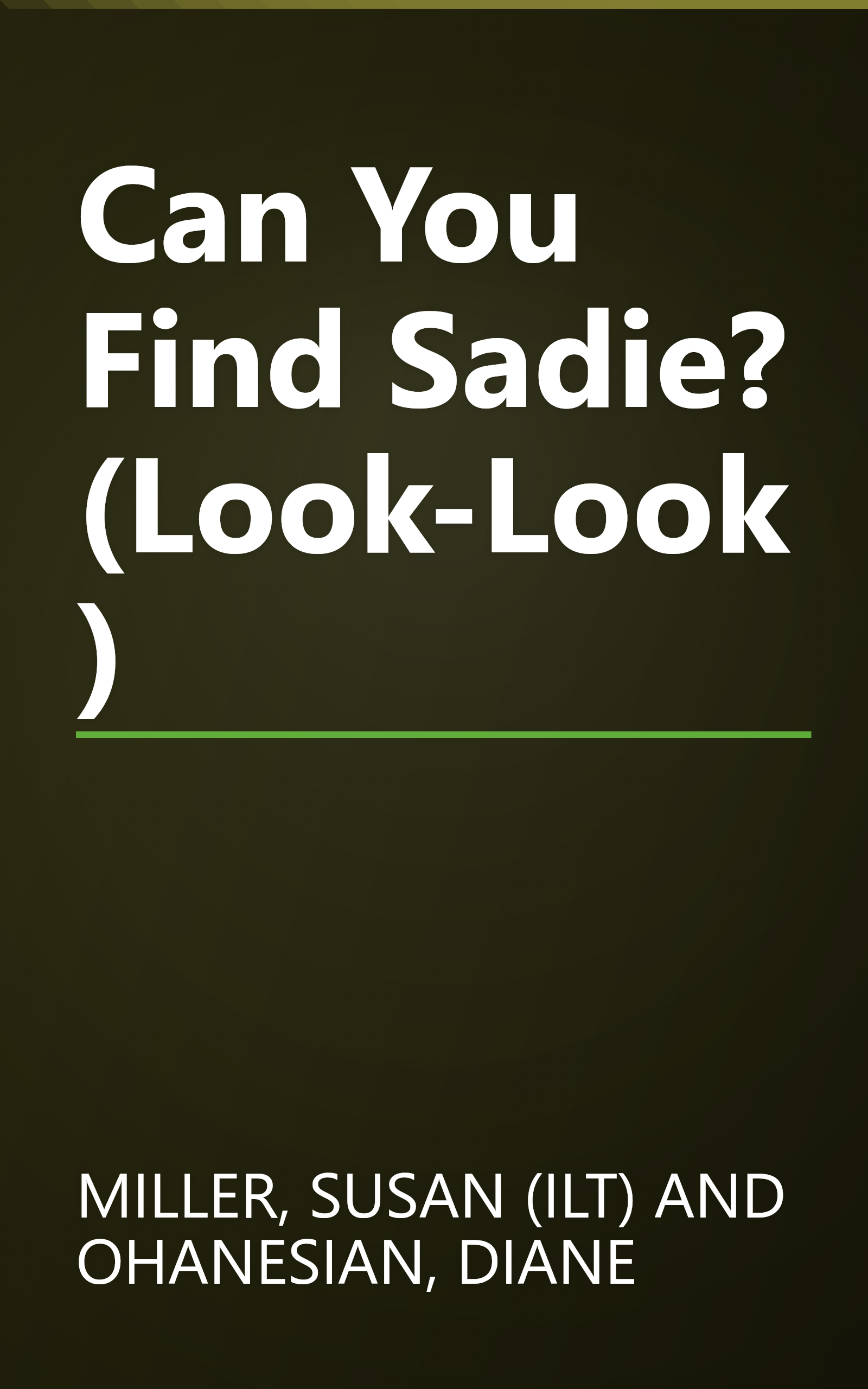 Can You Find Sadie? (Look-Look) book cover