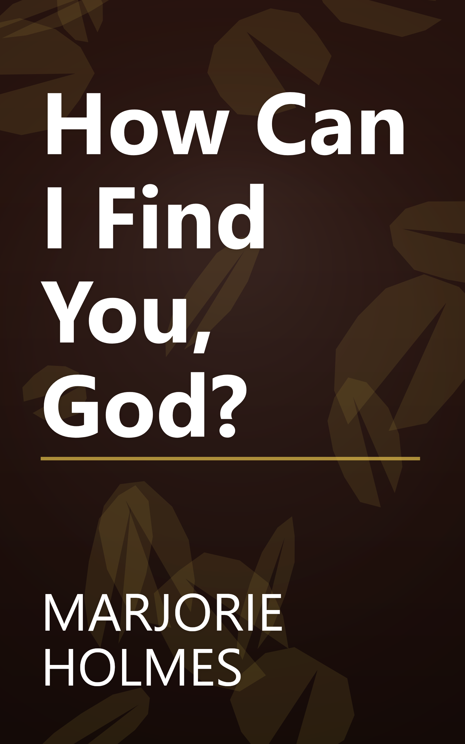 How Can I Find You, God? book cover