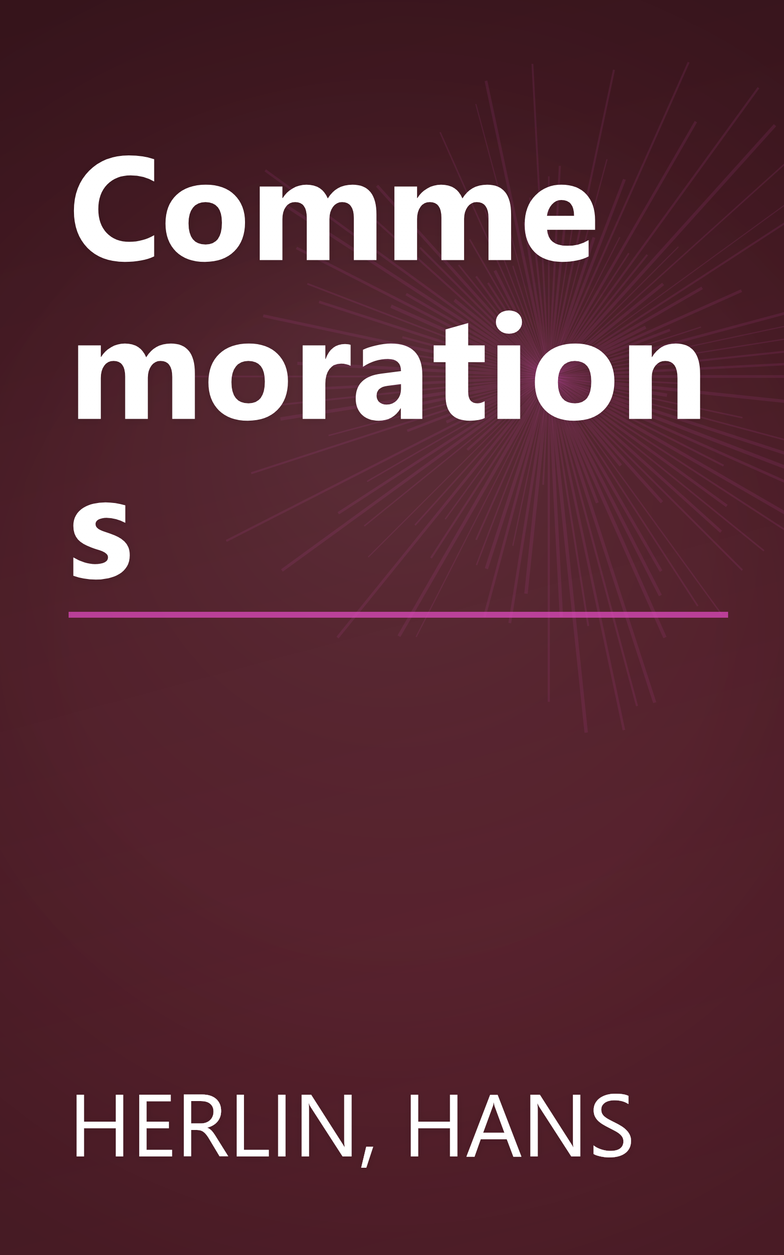 Commemorations book cover