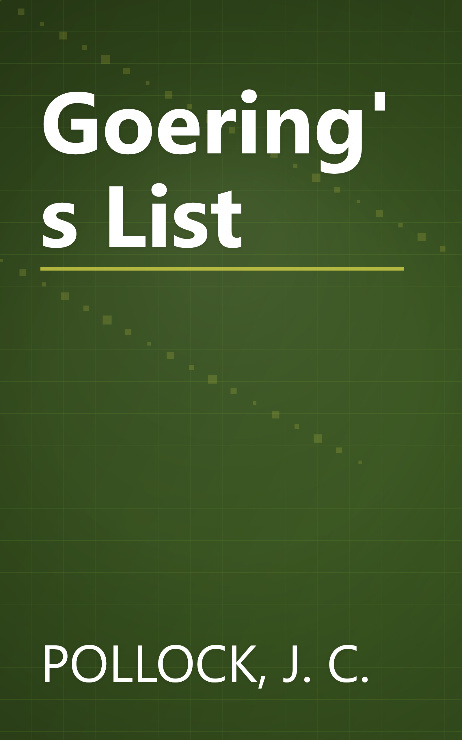 Goering's List book cover