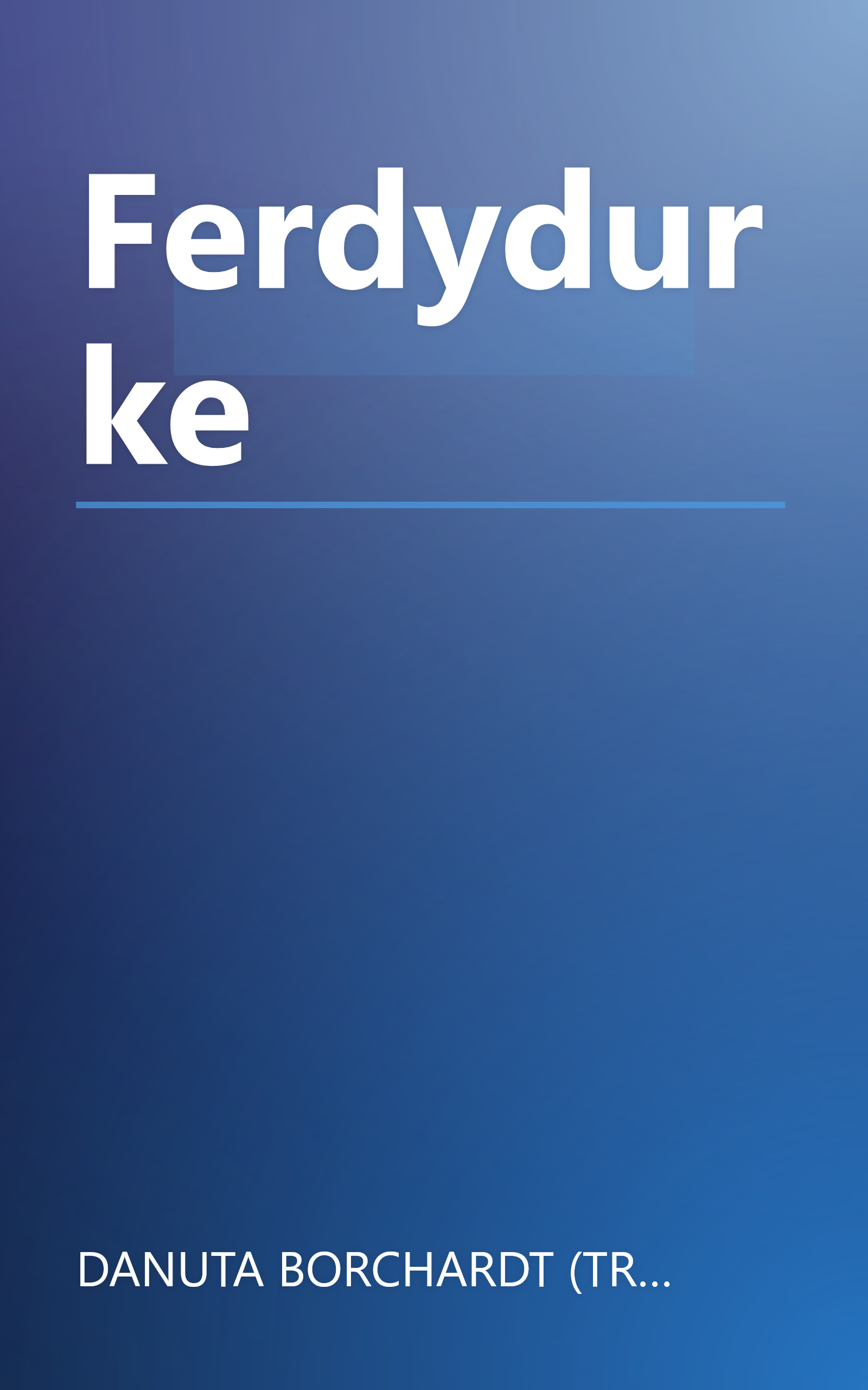 Ferdydurke book cover