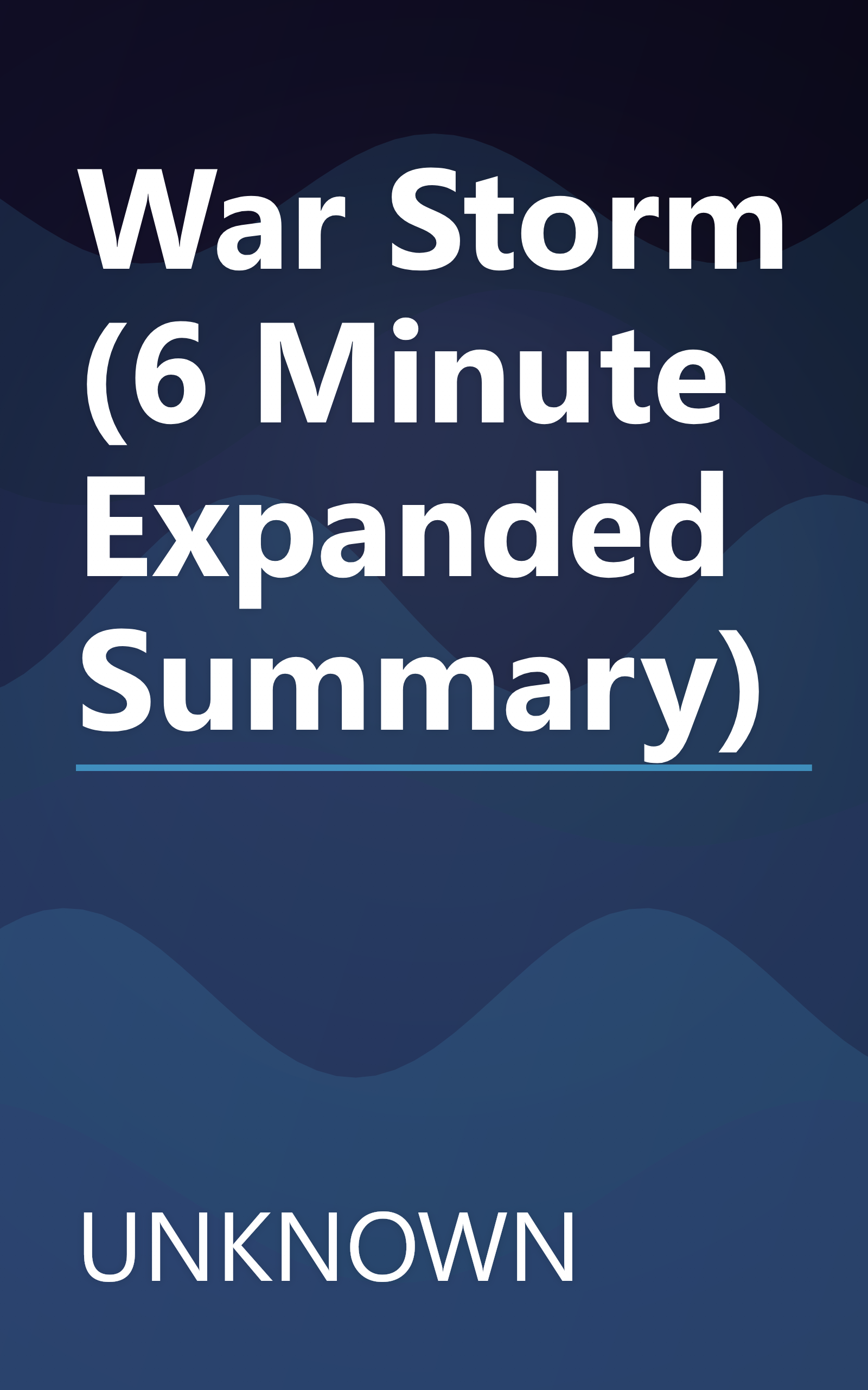 War Storm (6 Minute   Expanded Summary) book cover
