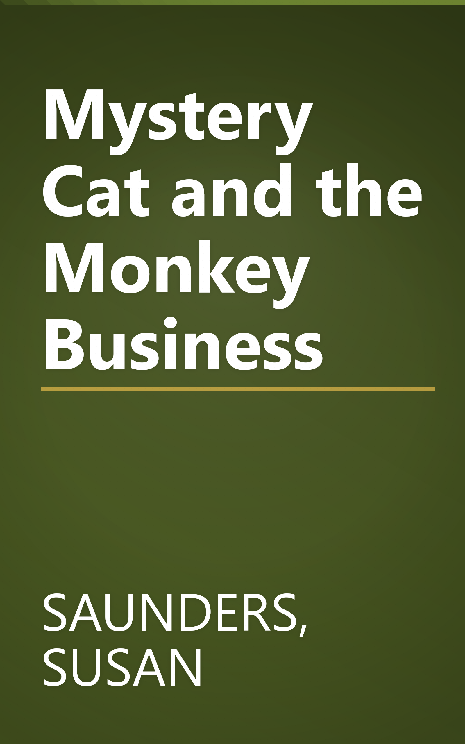 Mystery Cat and the Monkey Business book cover
