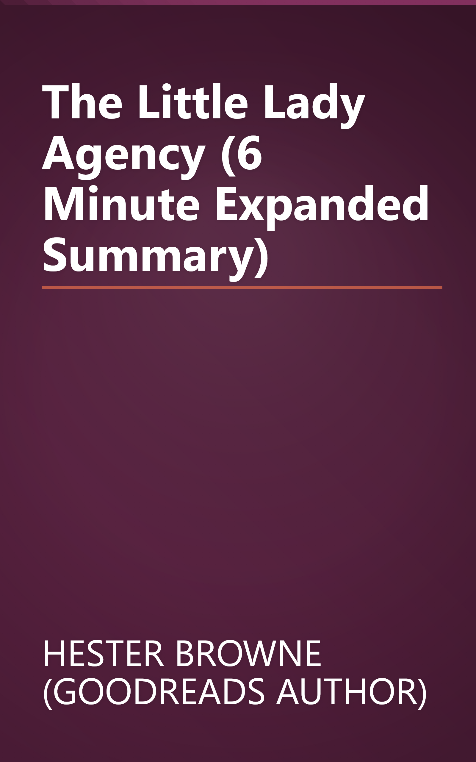 The Little Lady Agency (6 Minute   Expanded Summary) book cover