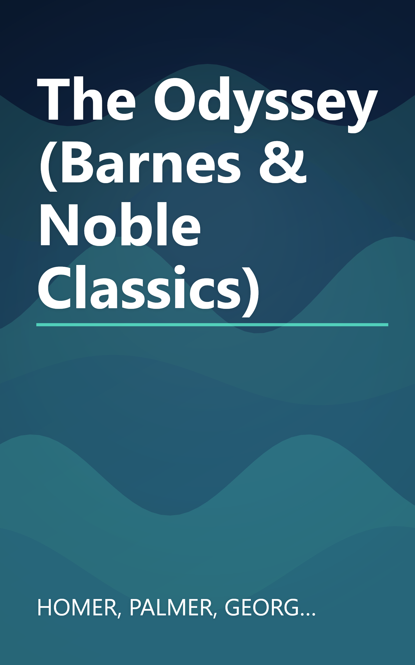 The Odyssey (Barnes & Noble Classics) book cover