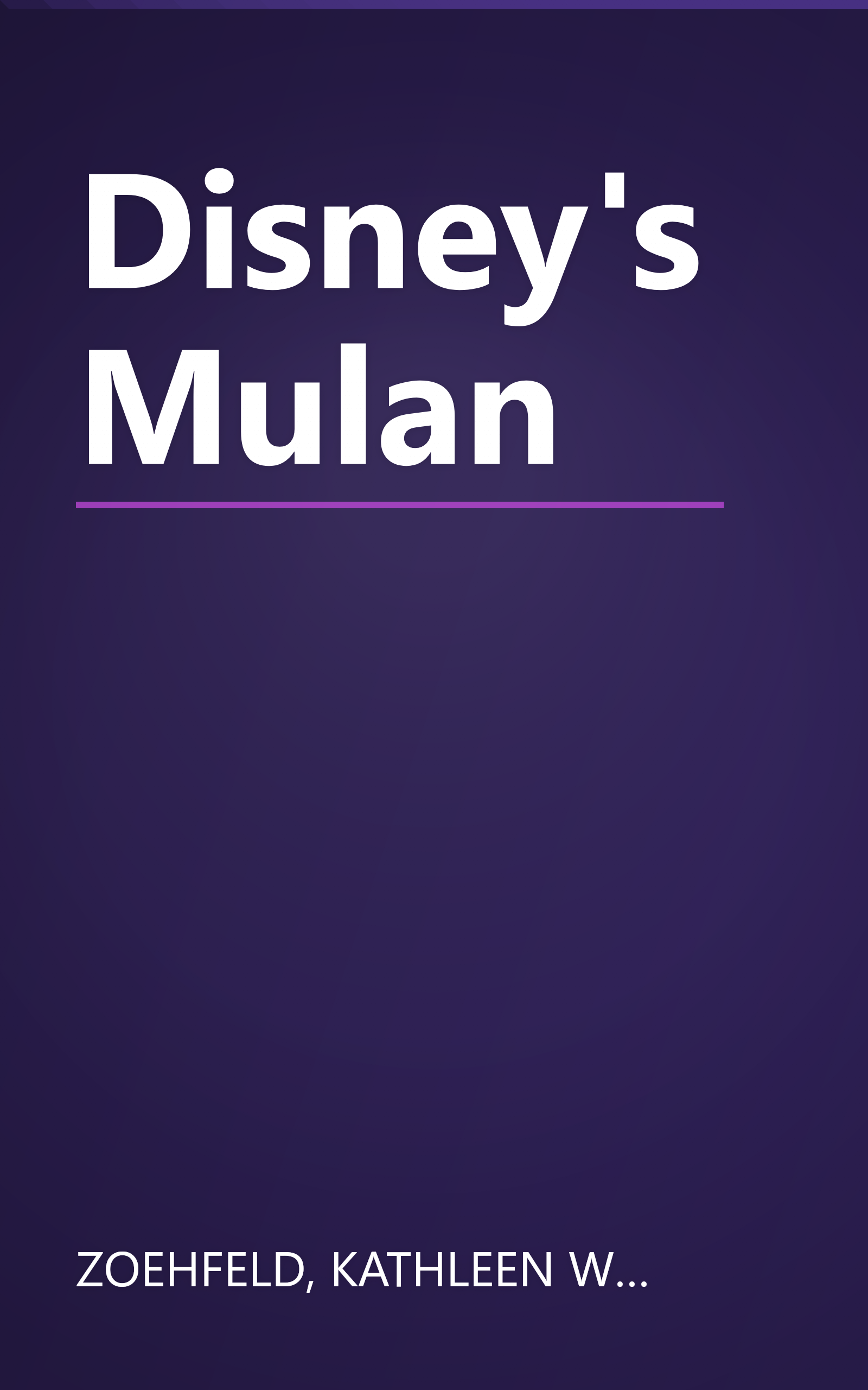 Disney's Mulan book cover