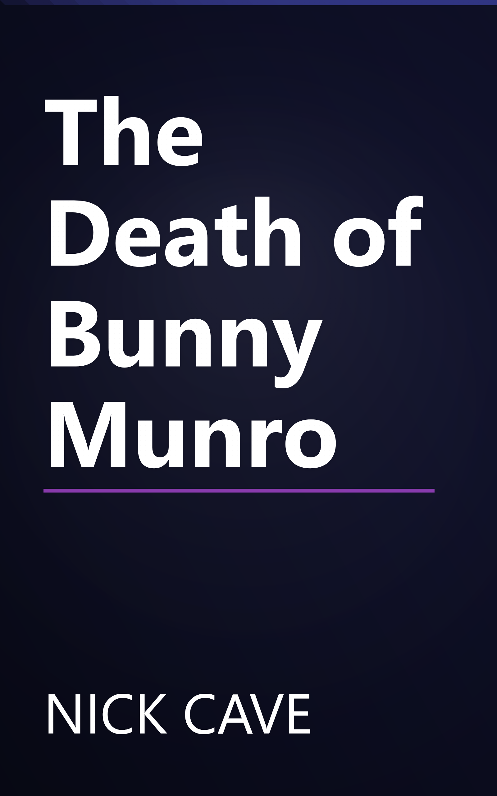 The Death of Bunny Munro book cover