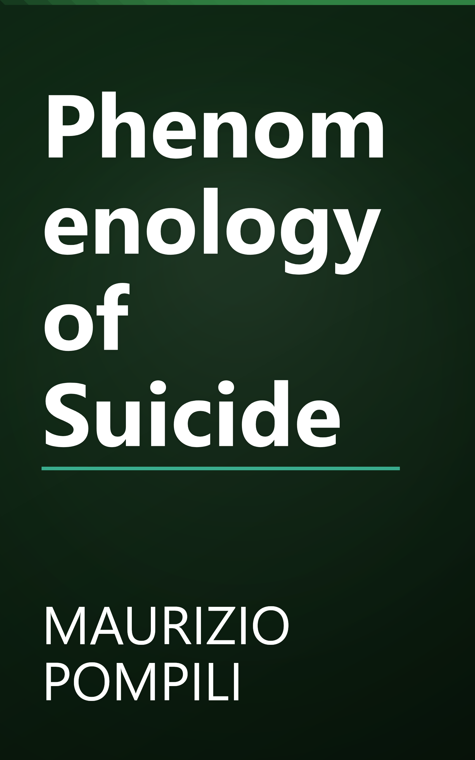 Phenomenology of Suicide book cover