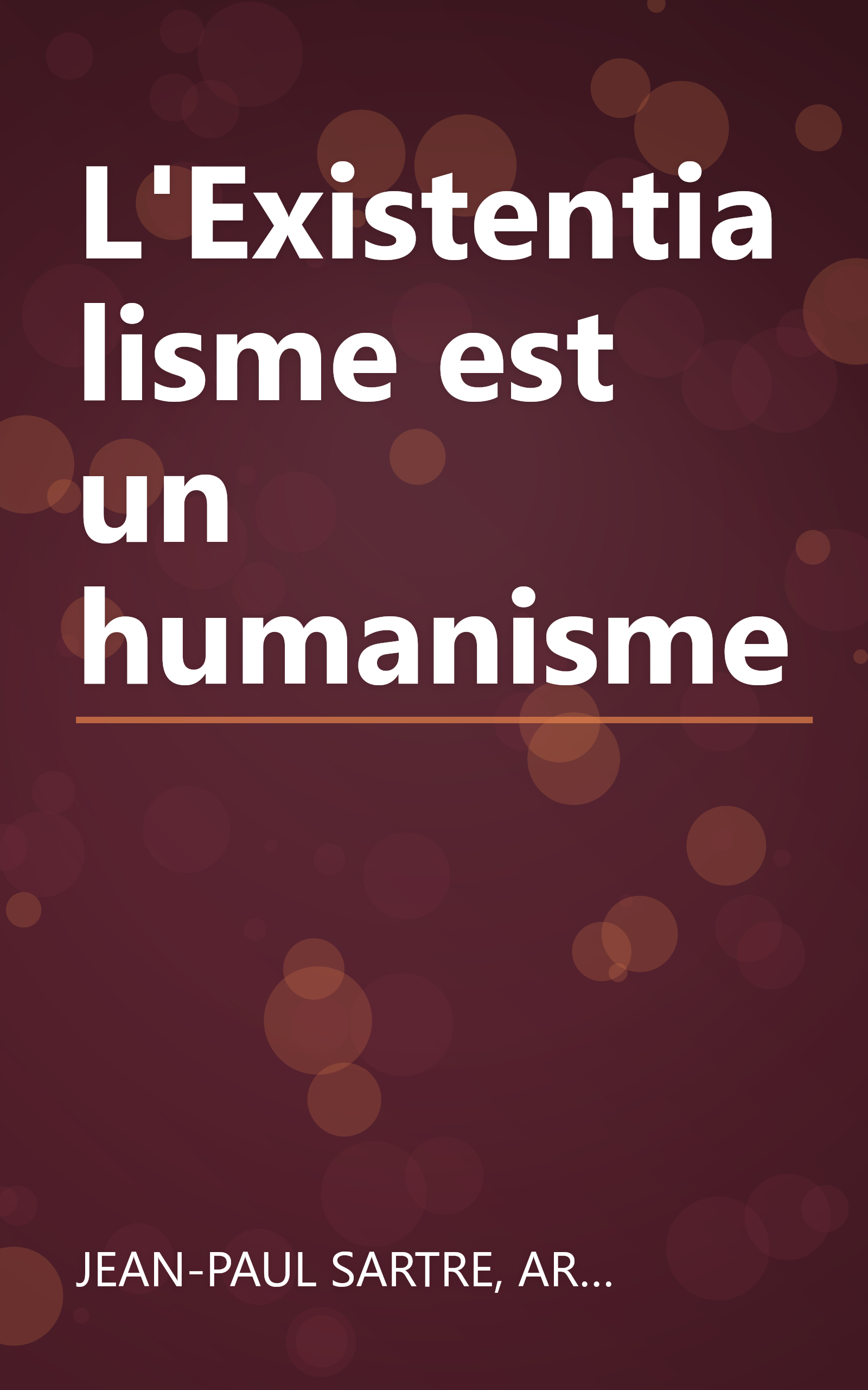 L'Existentialisme est un humanisme book cover