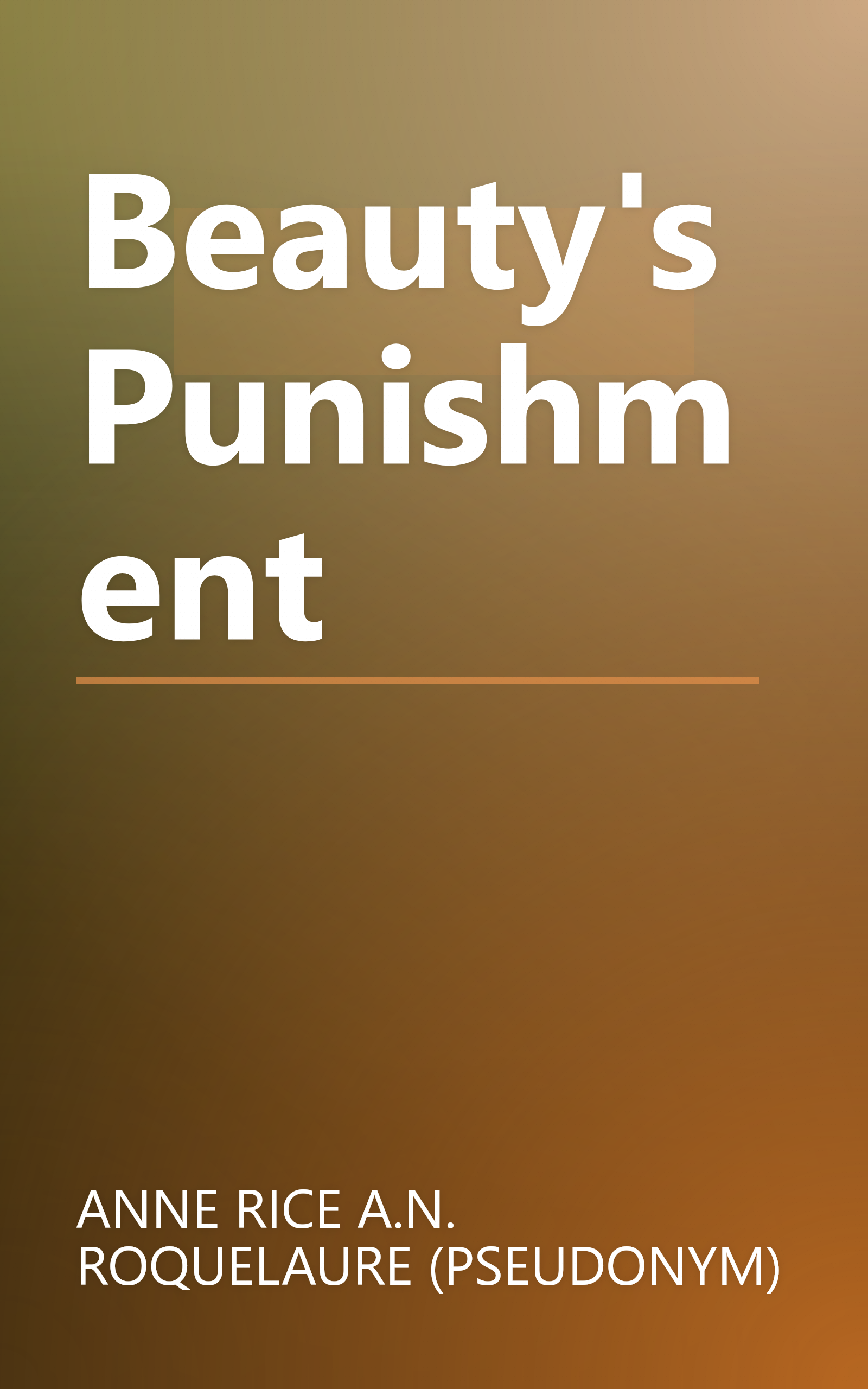 Beauty's Punishment book cover