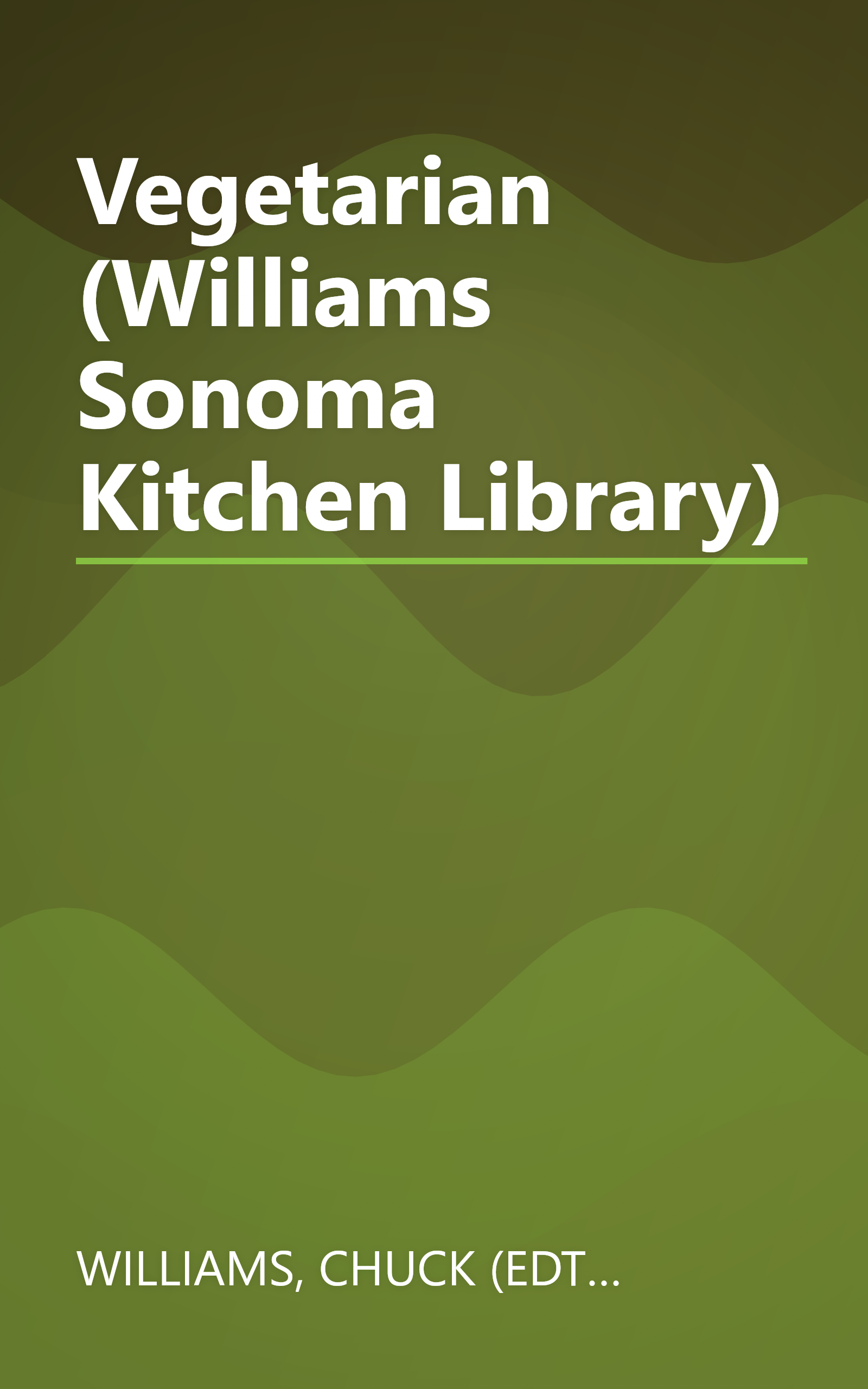 Vegetarian (Williams Sonoma Kitchen Library) book cover