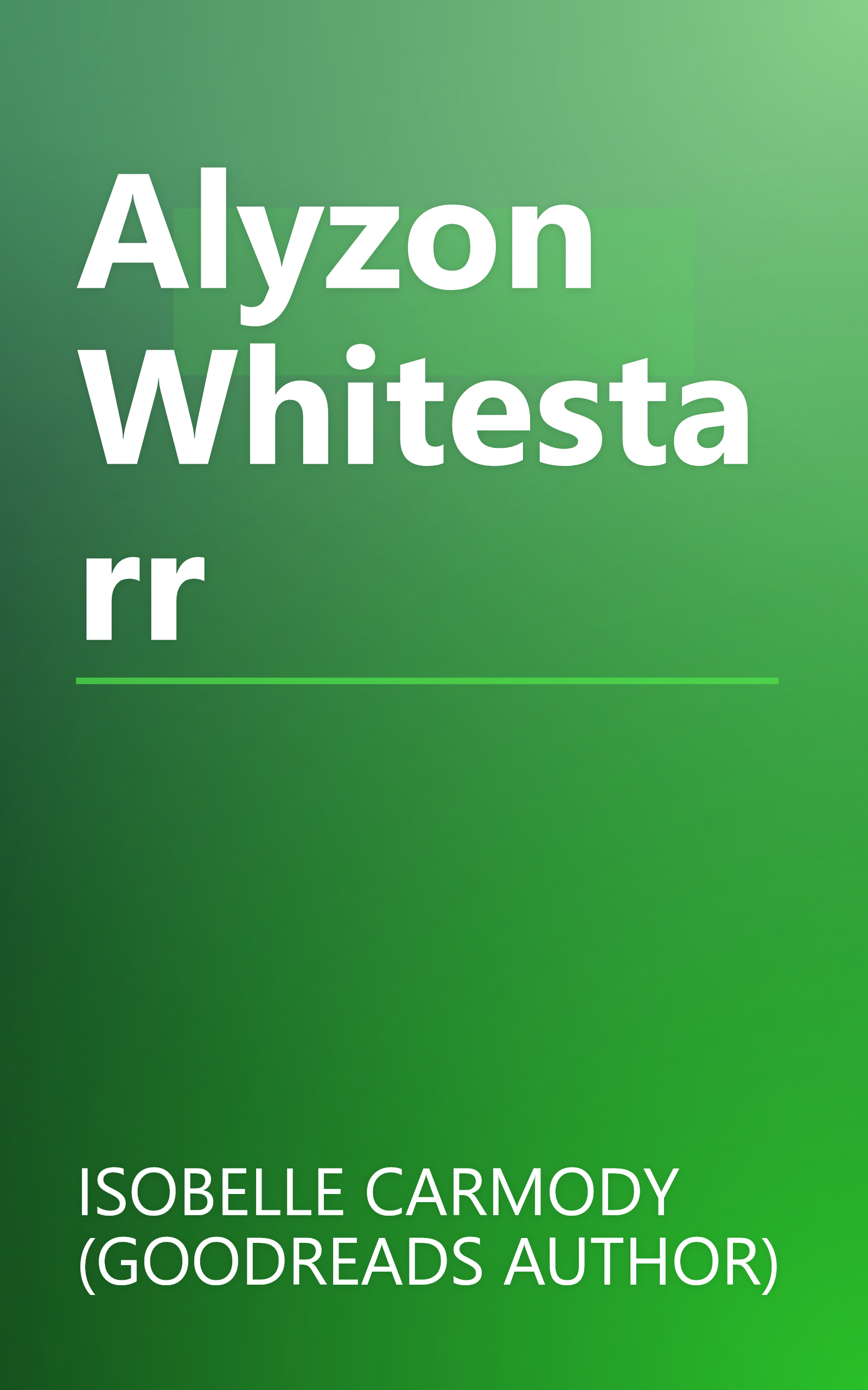 Alyzon Whitestarr book cover