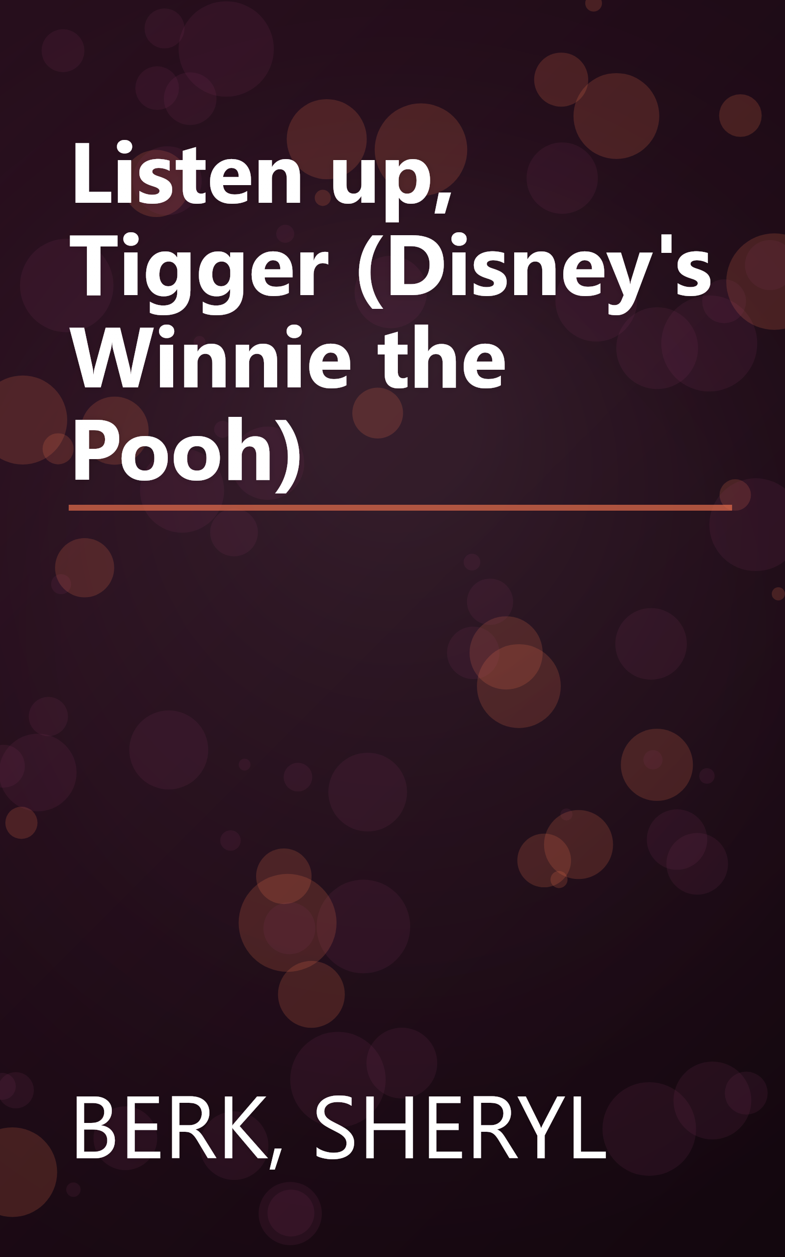 Listen up, Tigger (Disney's Winnie the Pooh) book cover