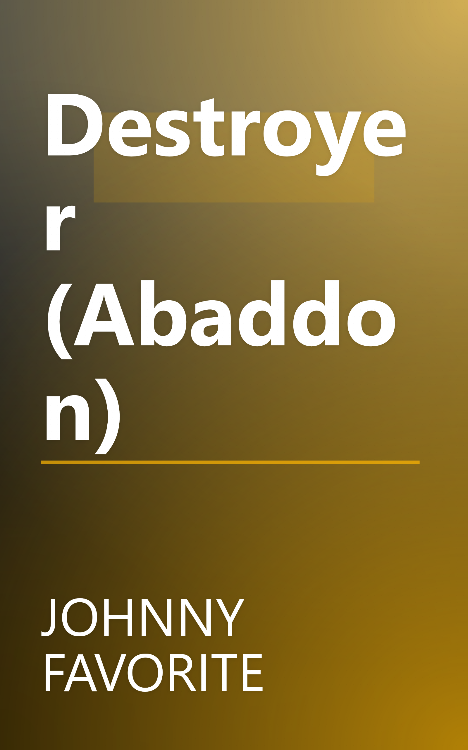 Destroyer (Abaddon) book cover