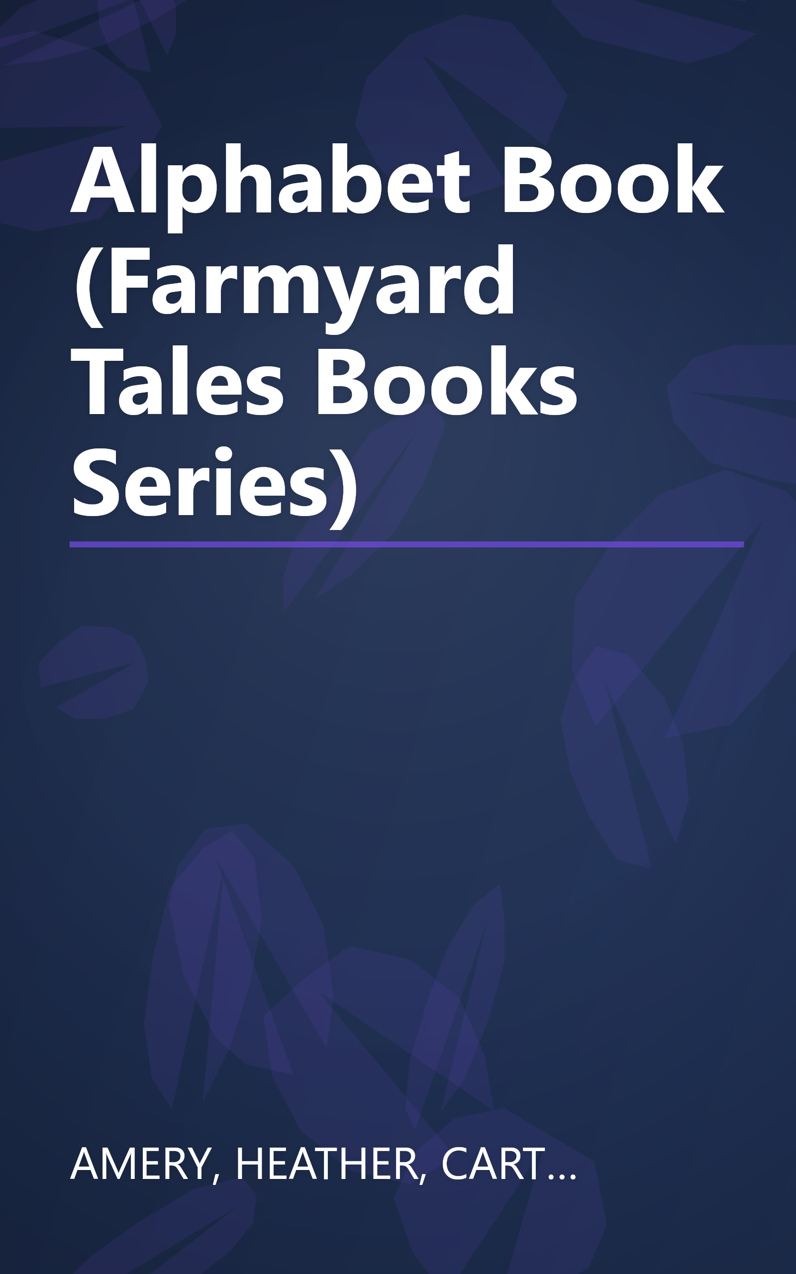 Alphabet Book (Farmyard Tales Books Series) book cover