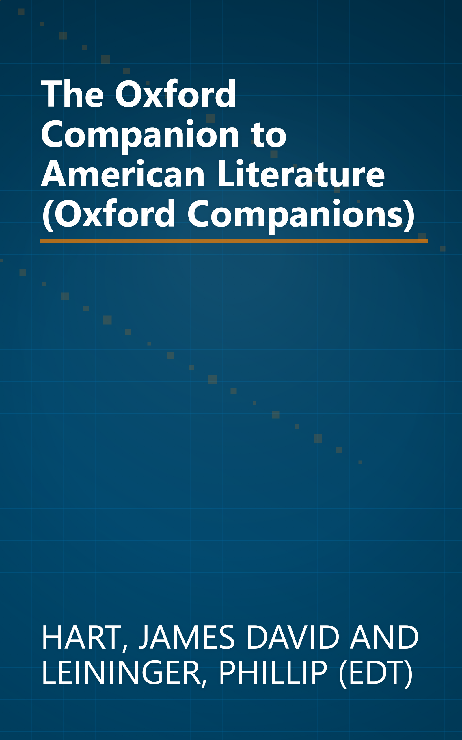 The Oxford Companion to American Literature (Oxford Companions) book cover