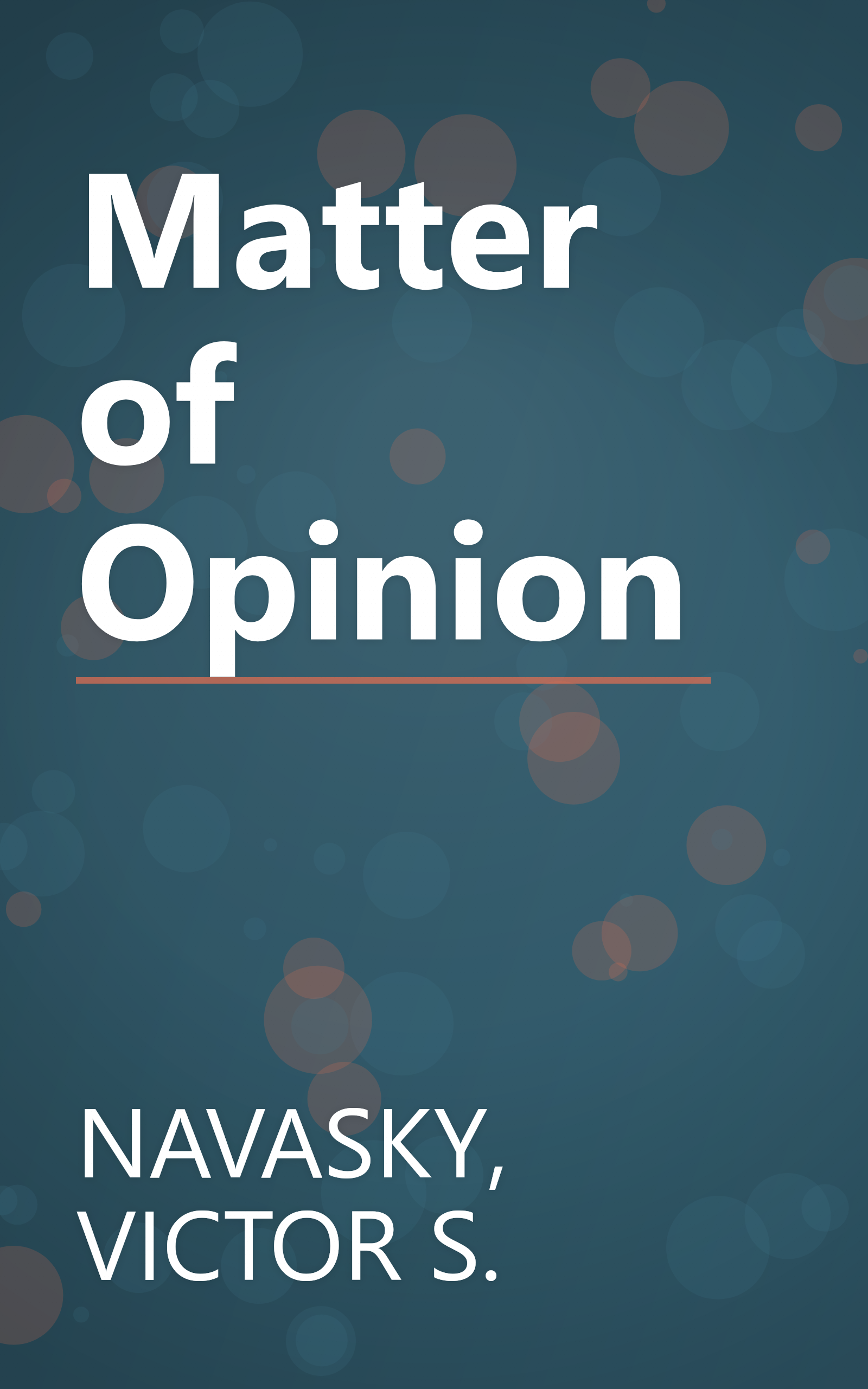 Matter of Opinion book cover