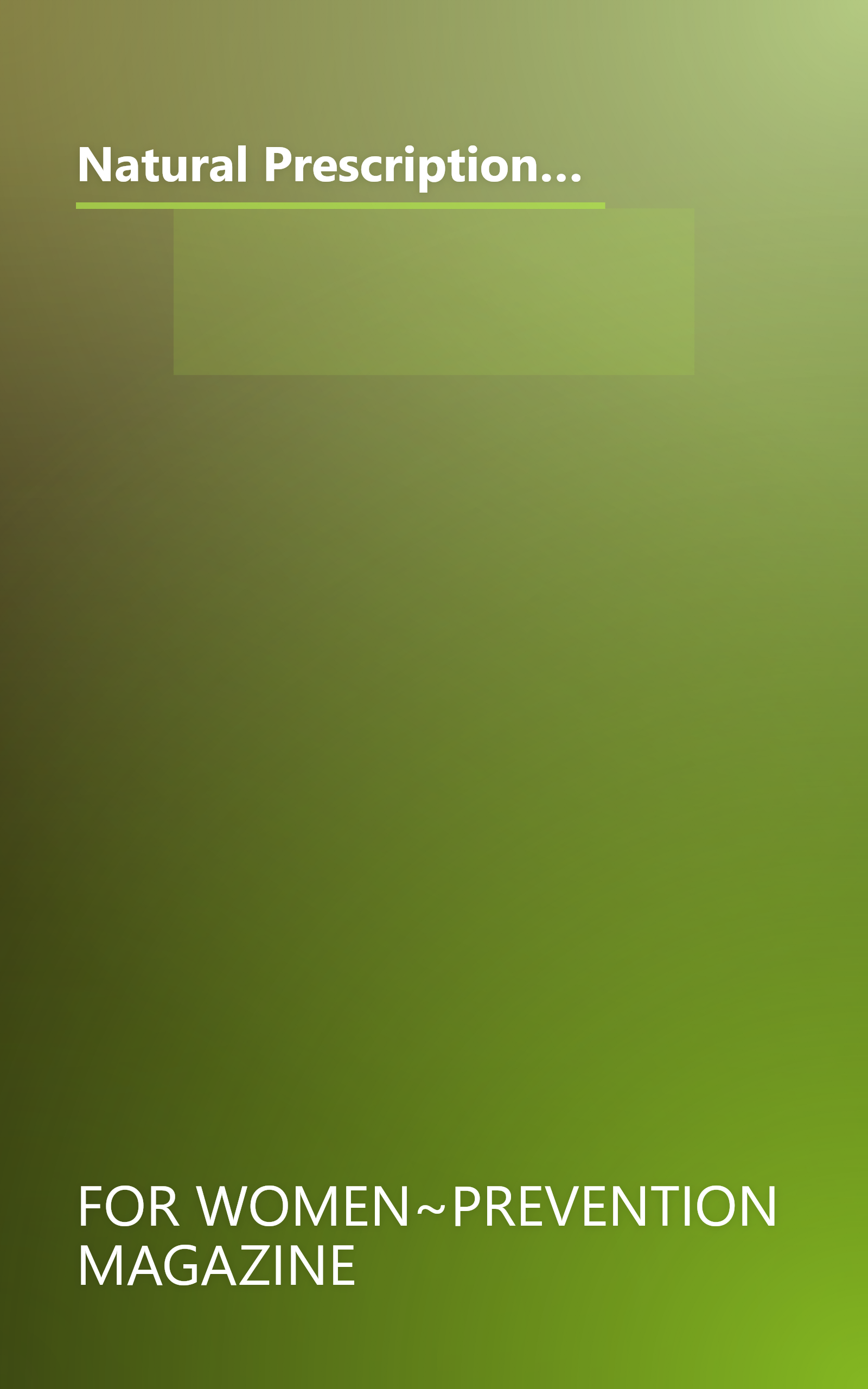 Natural Prescriptions for Women: What to Do-and When to Do It-to Solve Dozens of Female Health Problems-Without Drugs book cover