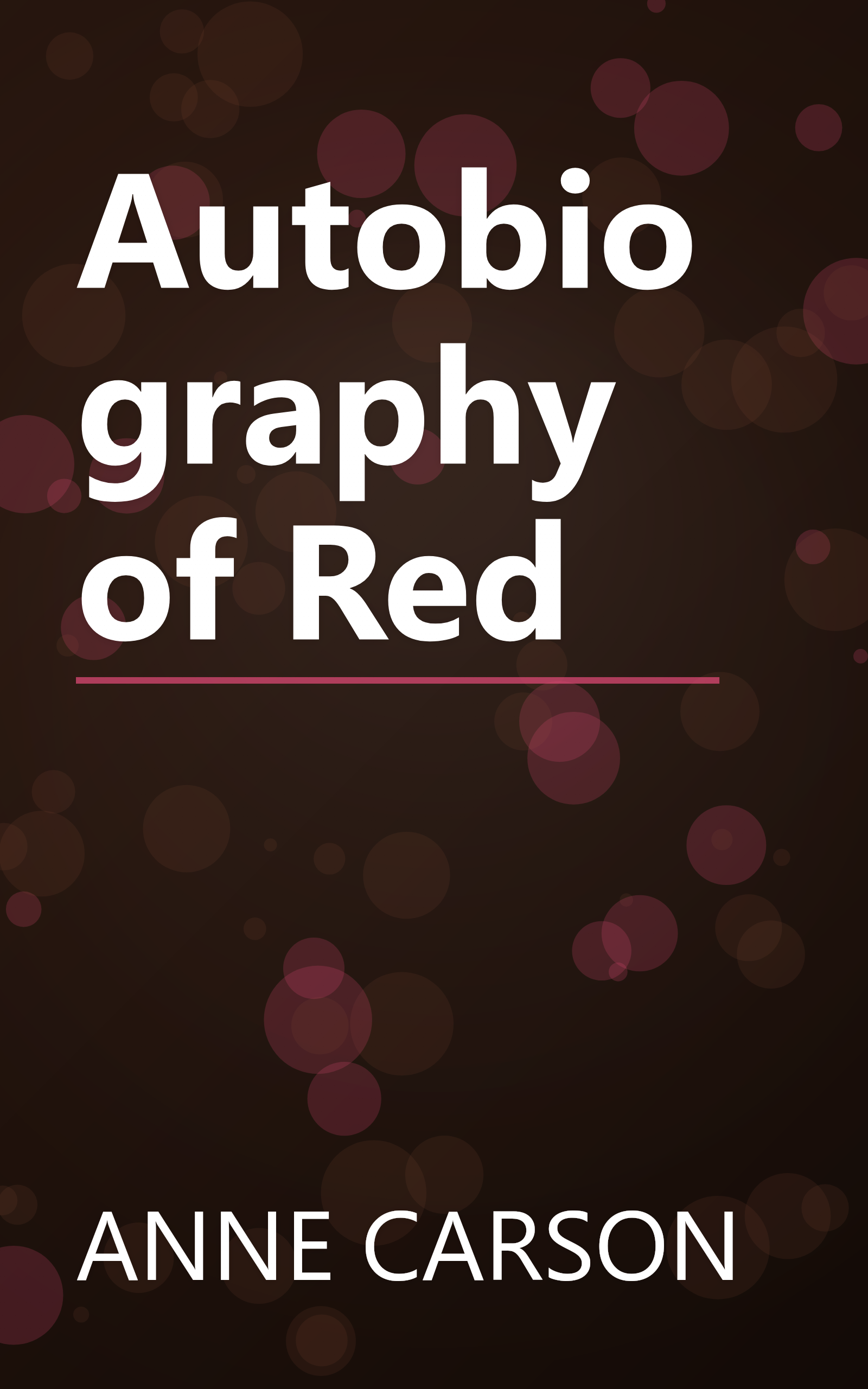 Autobiography of Red book cover