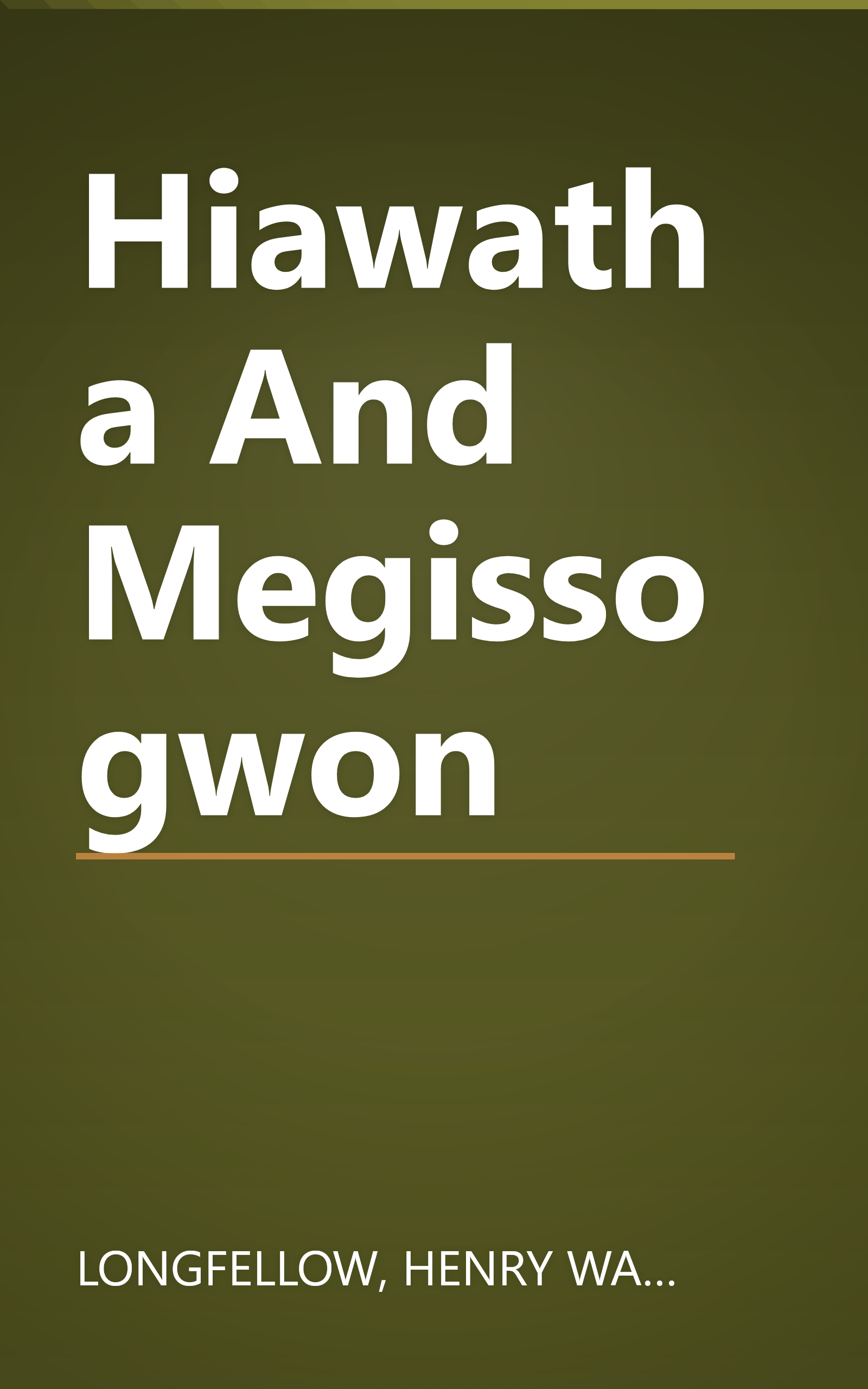 Hiawatha And Megissogwon book cover