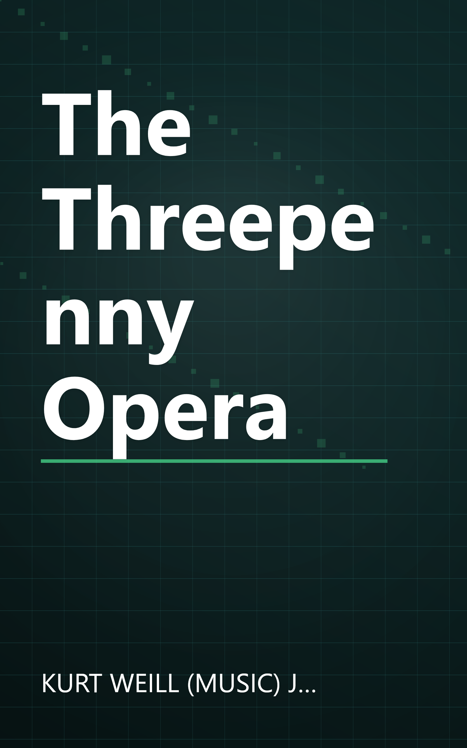 The Threepenny Opera book cover