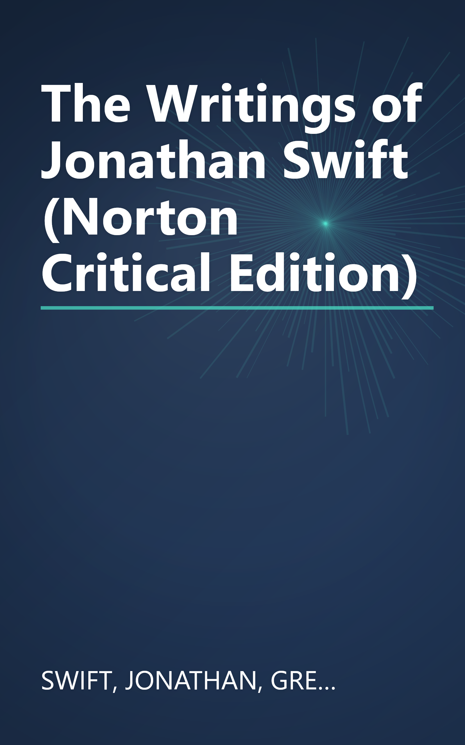 The Writings of Jonathan Swift (Norton Critical Edition) book cover