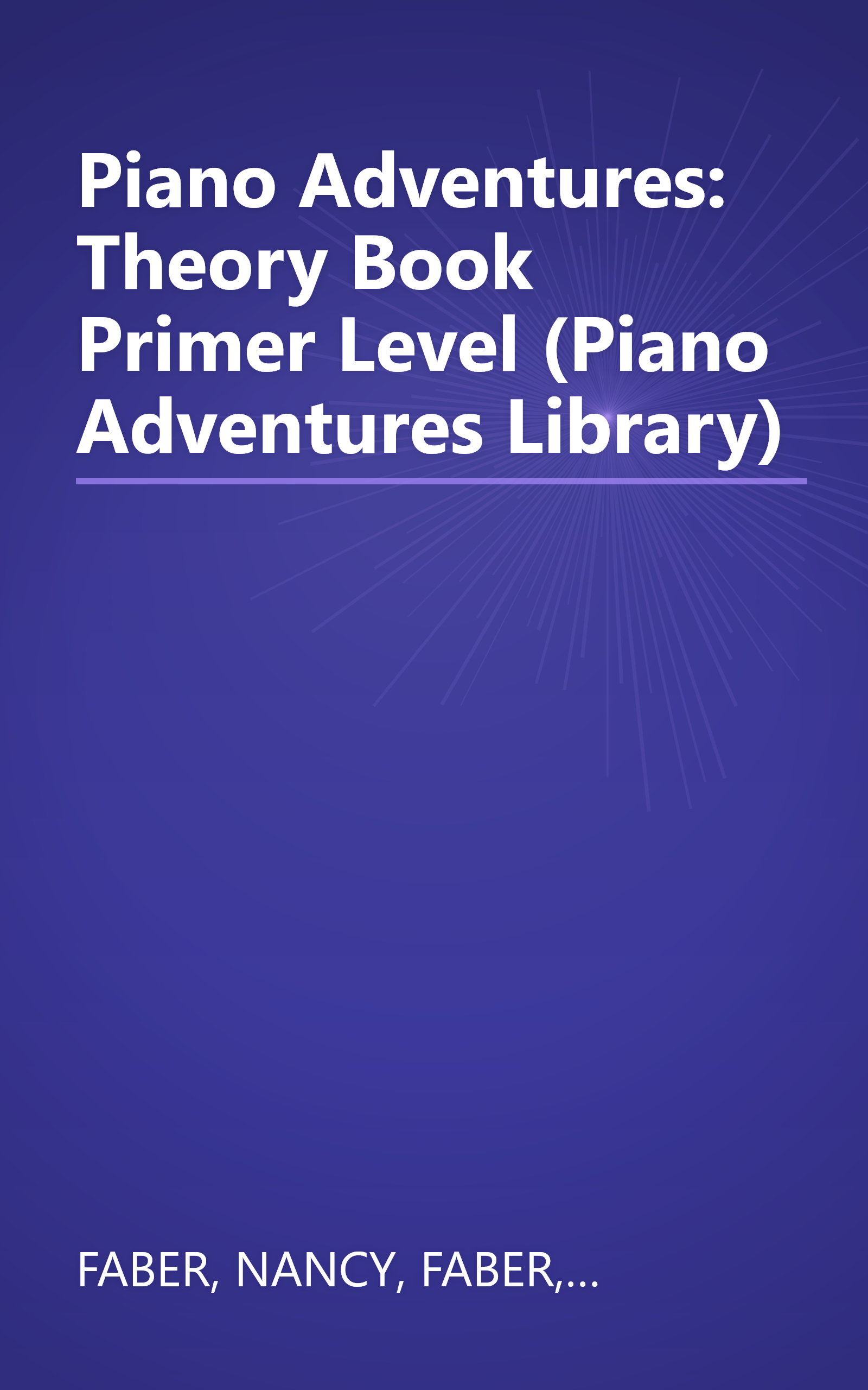 Piano Adventures: Theory Book Primer Level (Piano Adventures Library) book cover