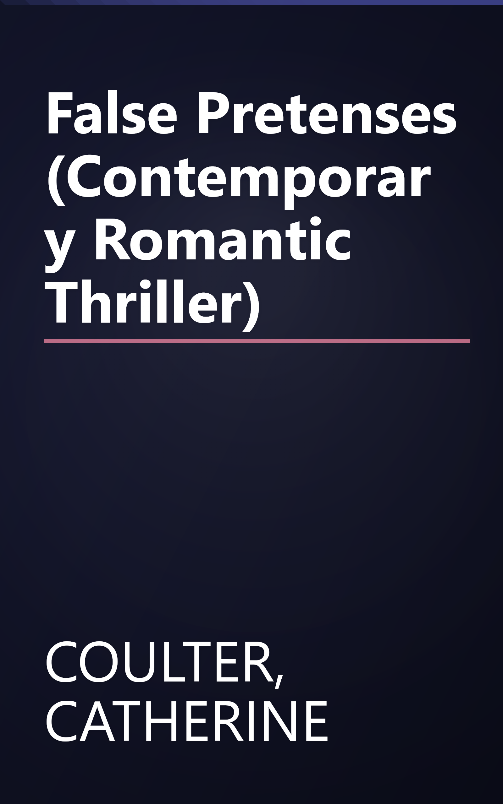 False Pretenses (Contemporary Romantic Thriller) book cover