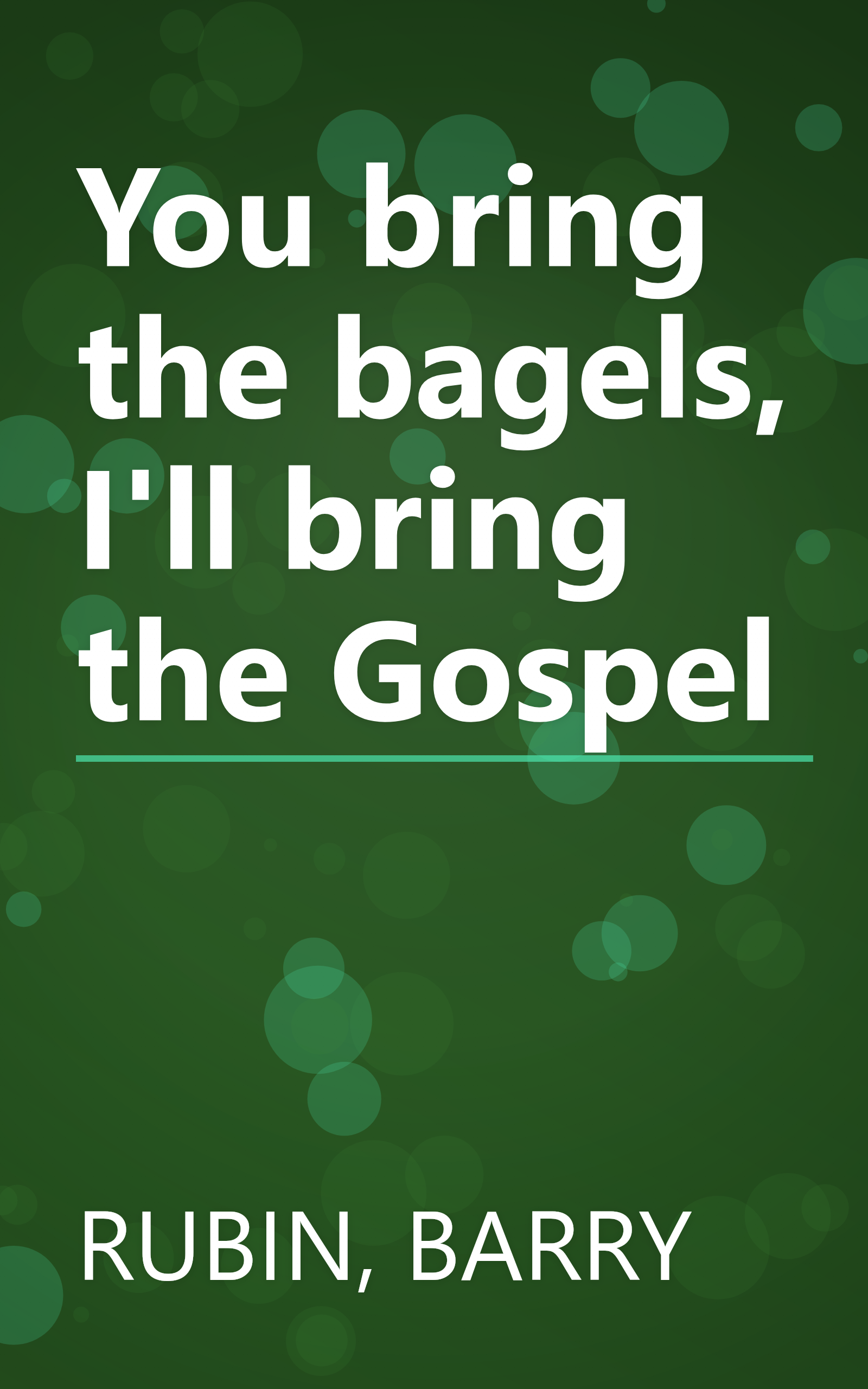 You bring the bagels, I'll bring the Gospel book cover