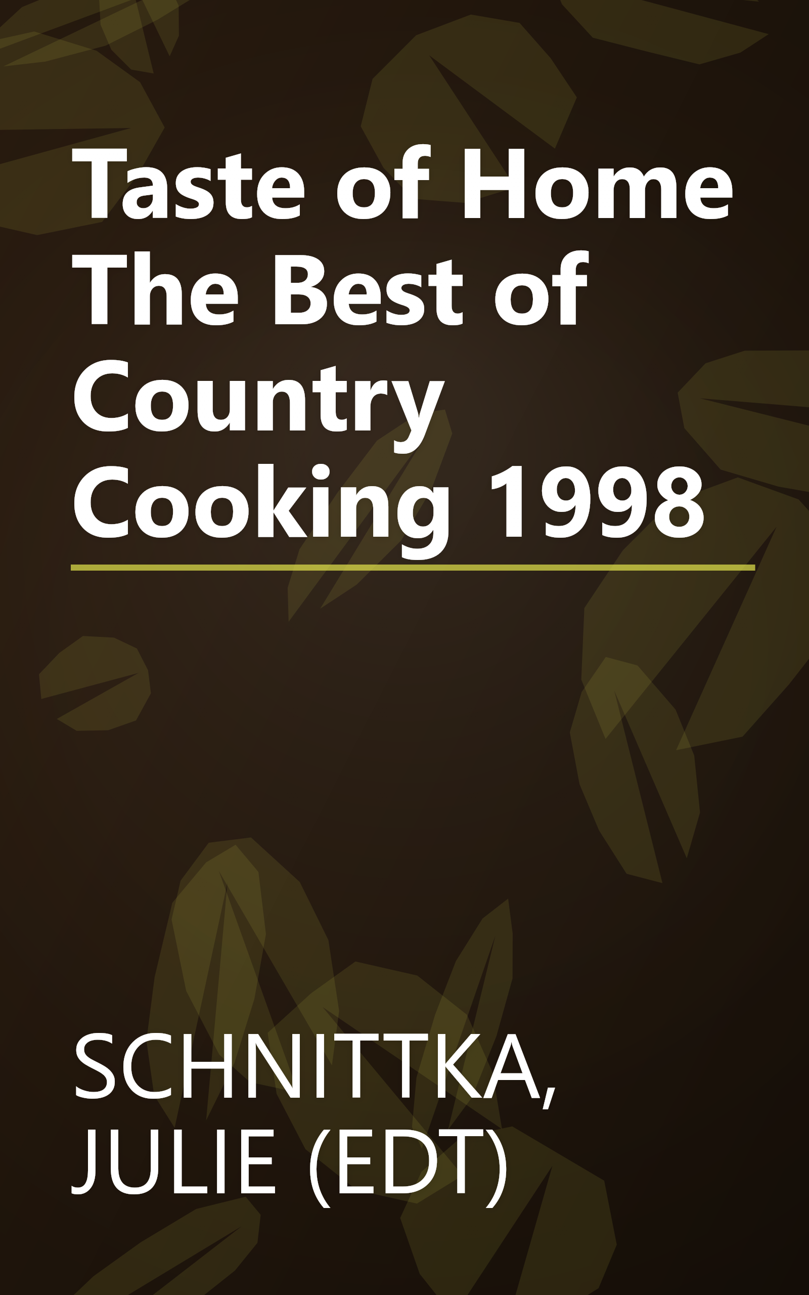 Taste of Home The Best of Country Cooking 1998 book cover