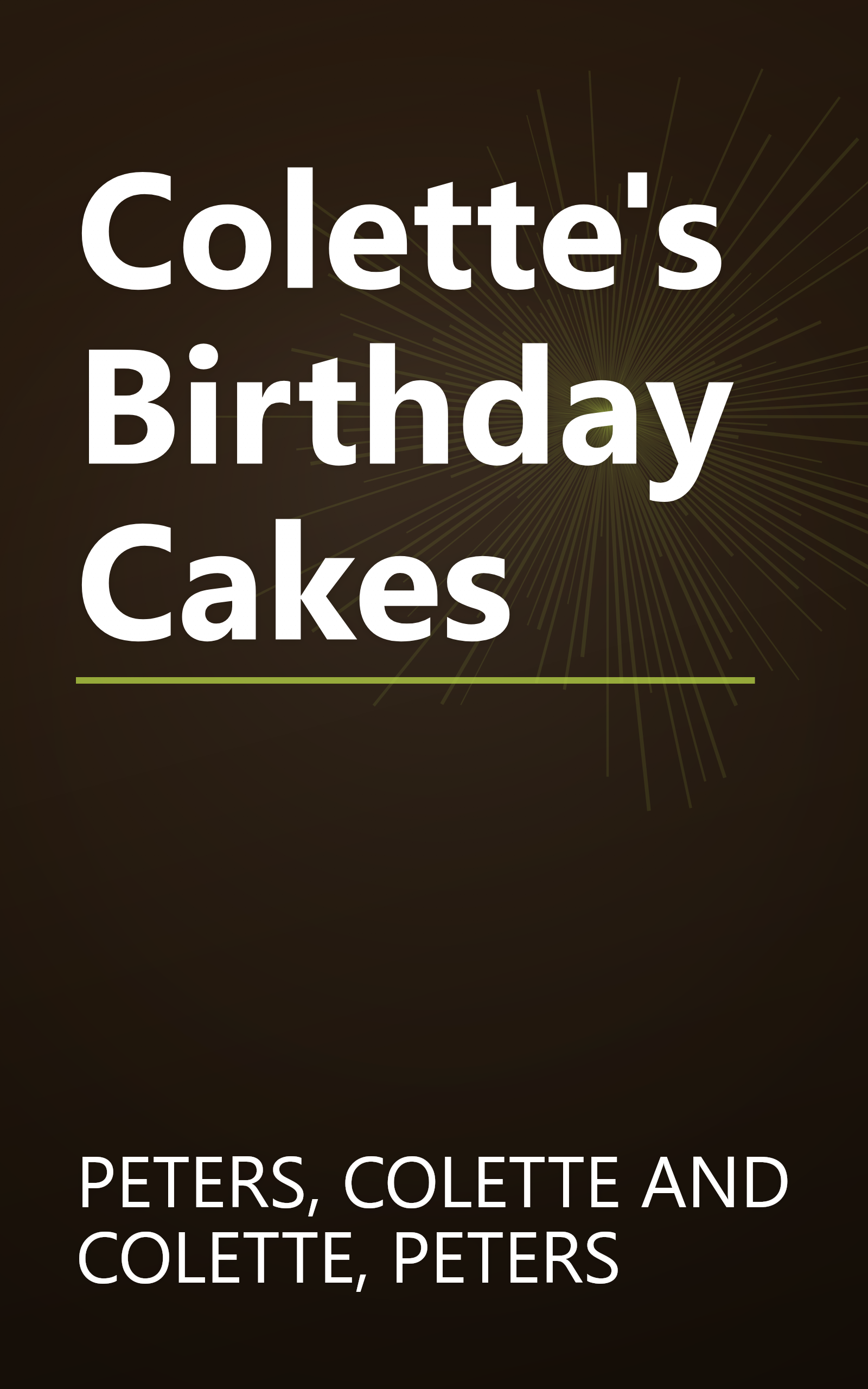 Colette's Birthday Cakes book cover