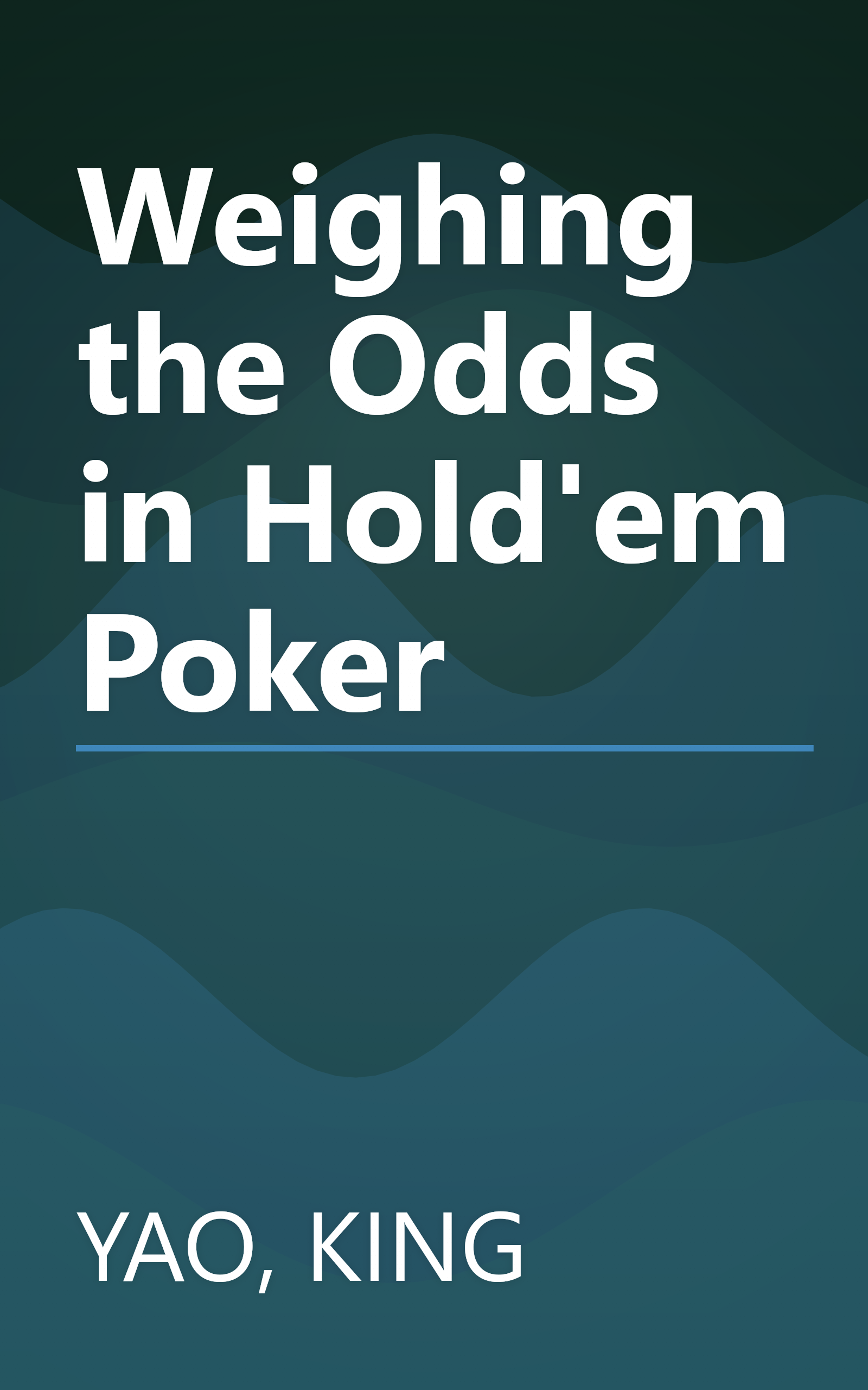 Weighing the Odds in Hold'em Poker book cover