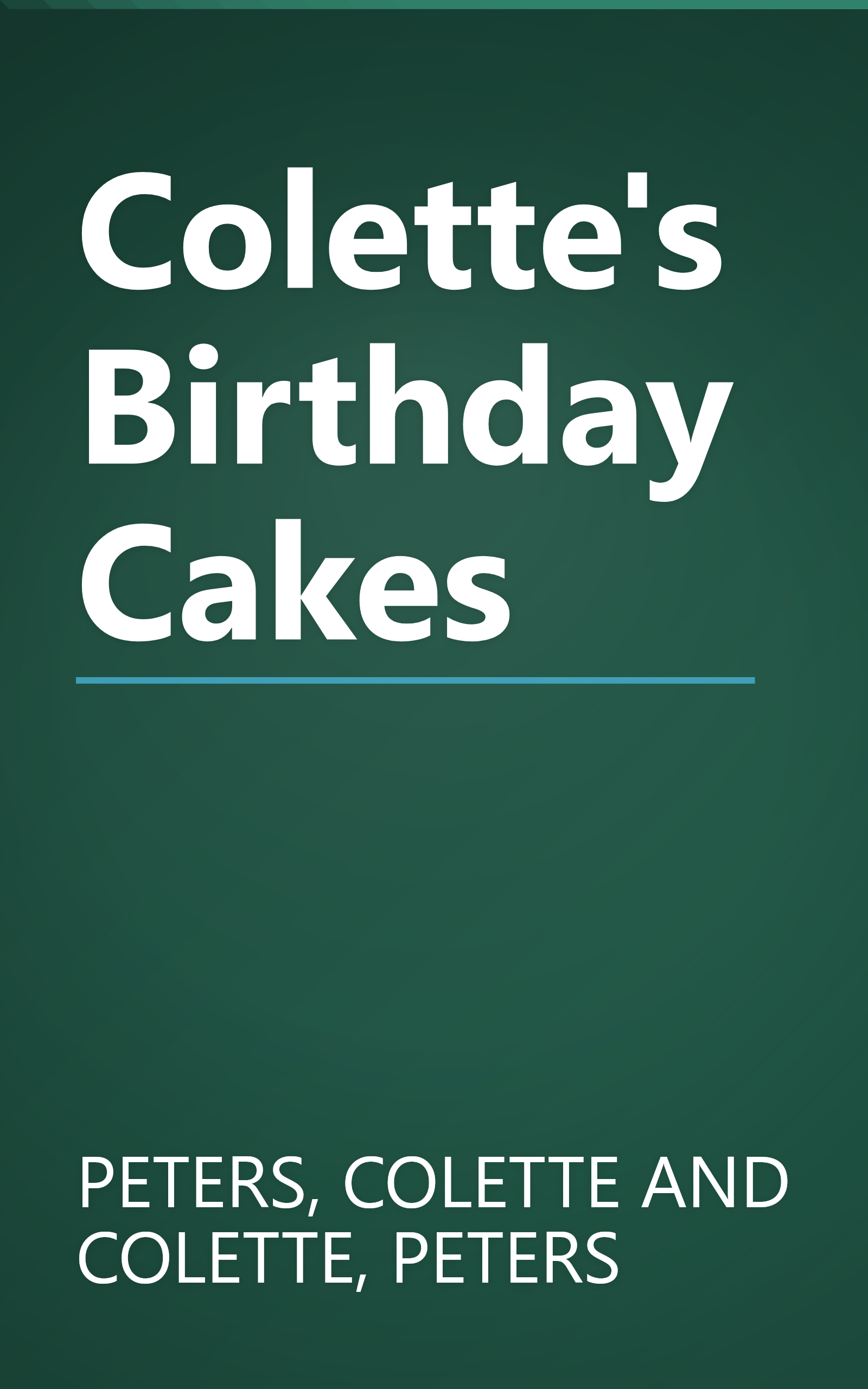 Colette's Birthday Cakes book cover