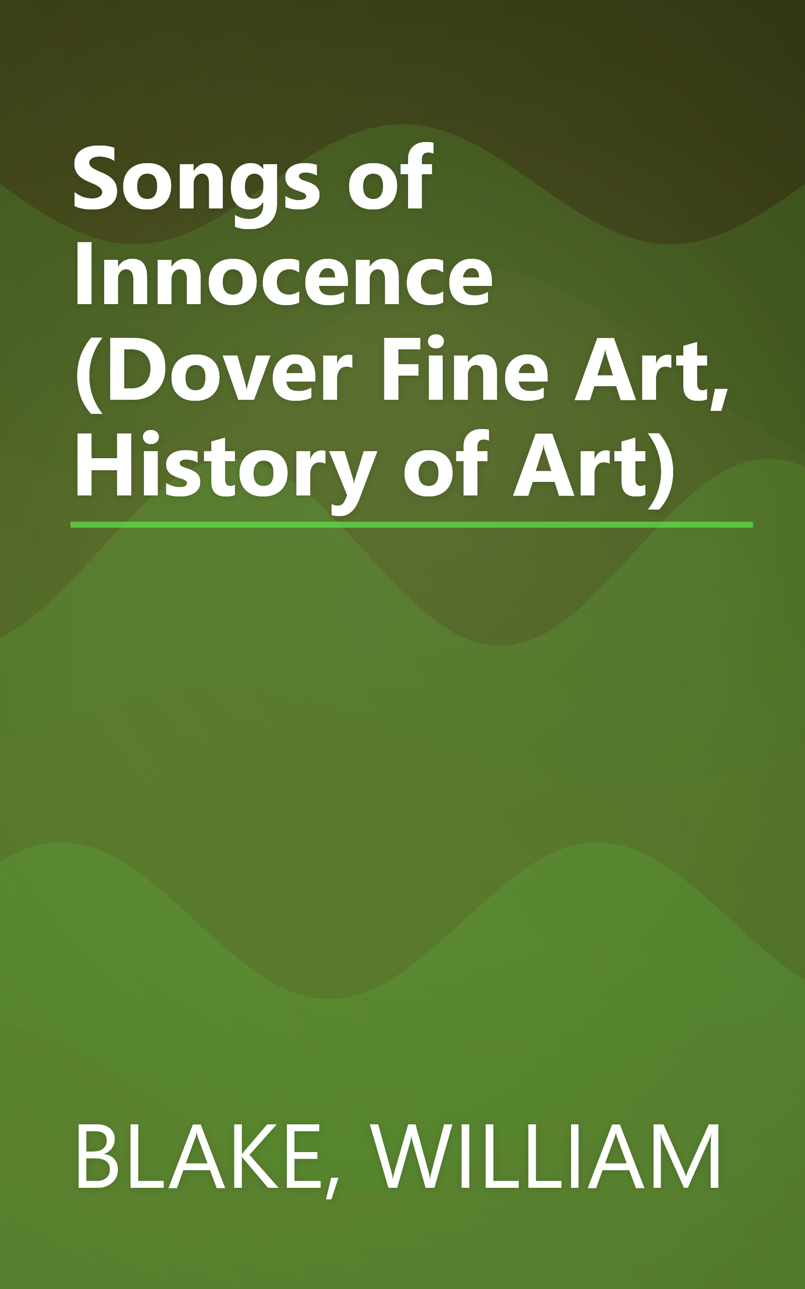 Songs of Innocence (Dover Fine Art, History of Art) book cover