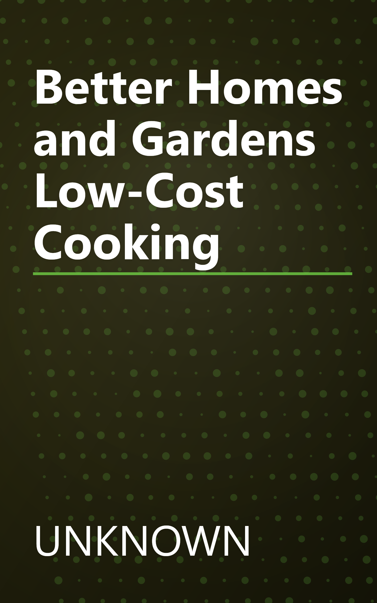 Better Homes and Gardens Low-Cost Cooking book cover
