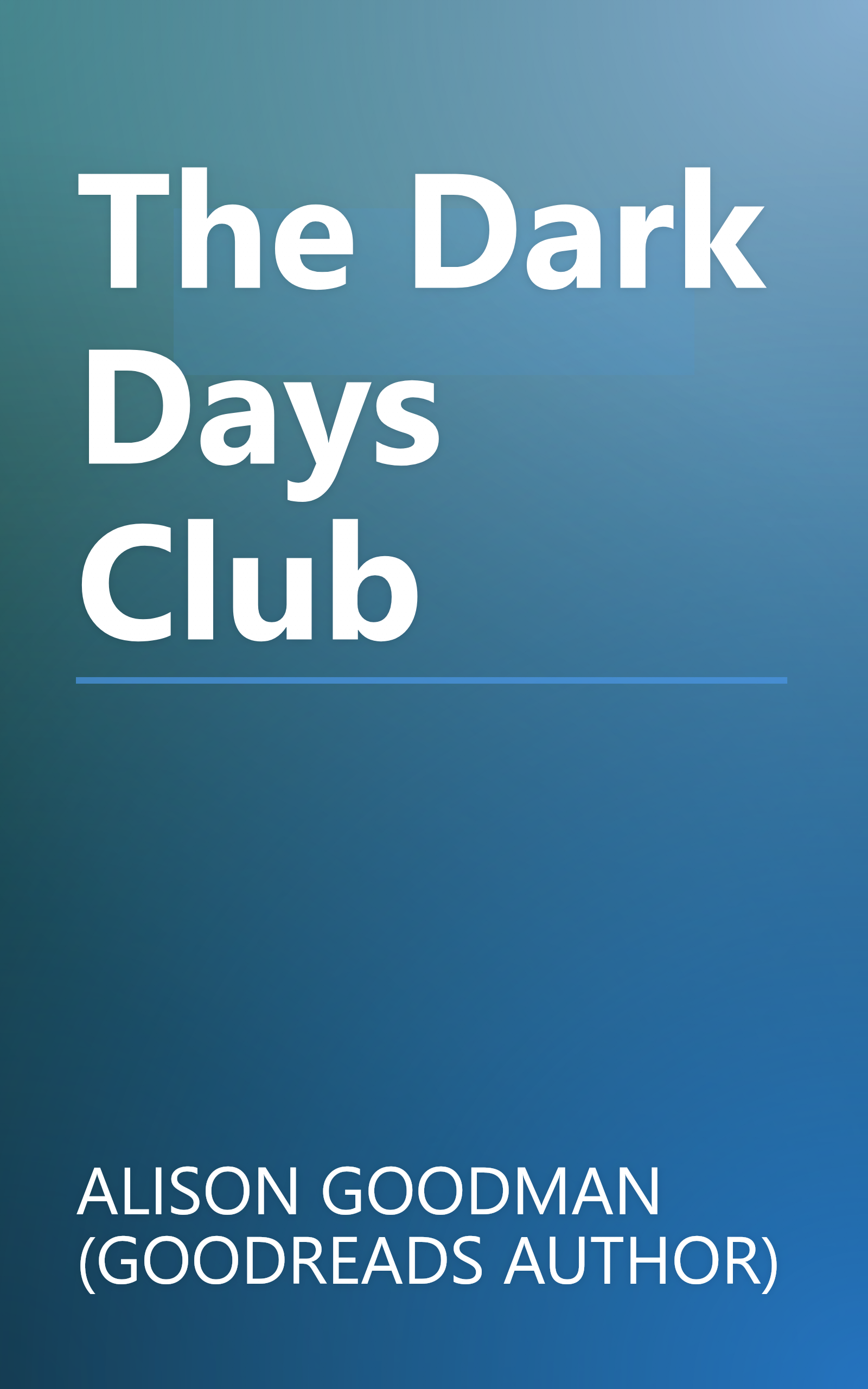 The Dark Days Club book cover