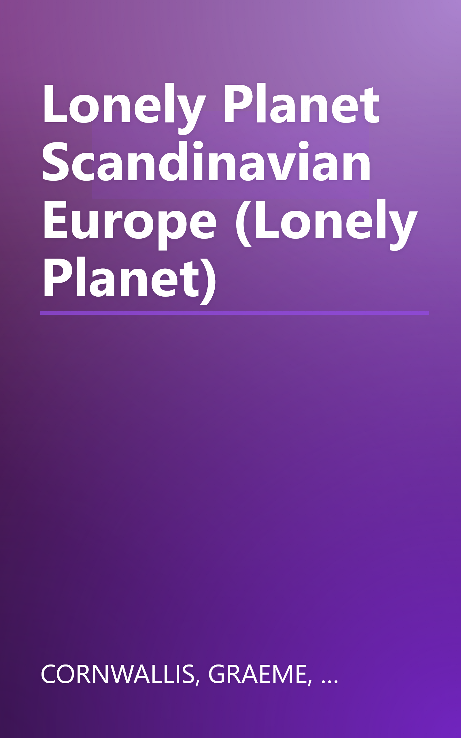 Lonely Planet Scandinavian Europe (Lonely Planet) book cover