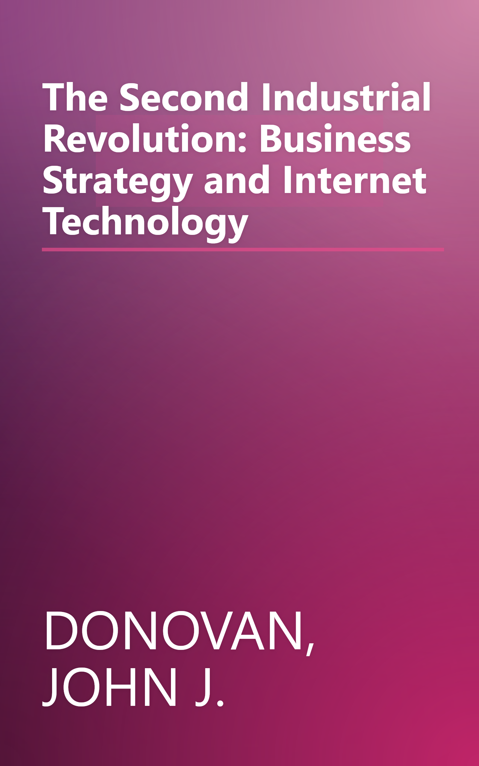 The Second Industrial Revolution: Business Strategy and Internet Technology book cover