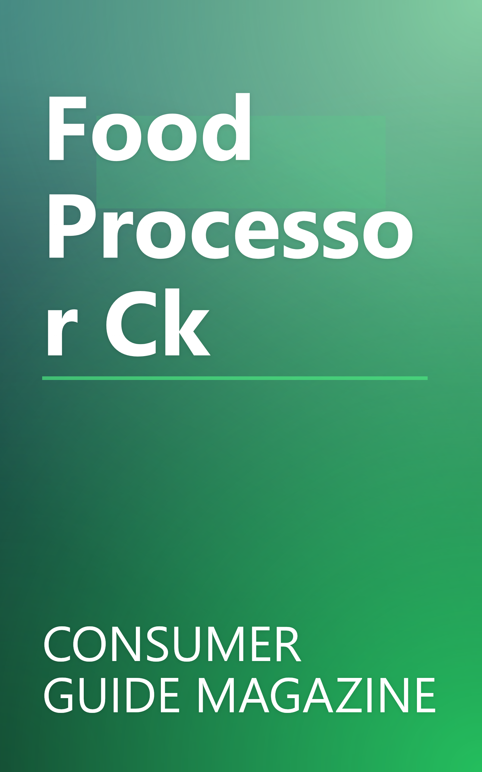 Food Processor Ck book cover