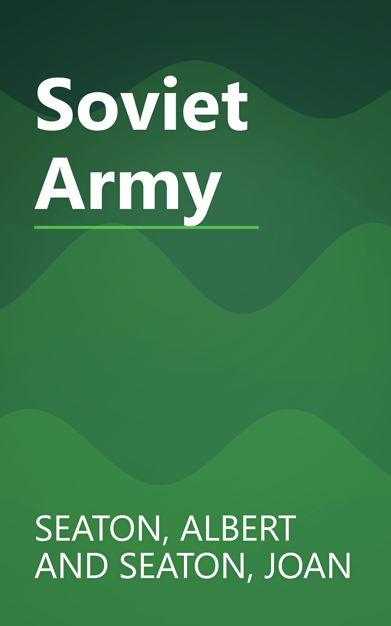 Soviet Army book cover