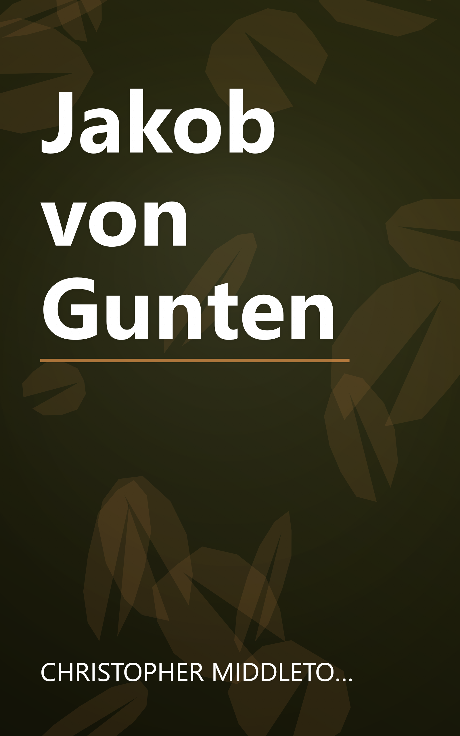 Jakob von Gunten book cover