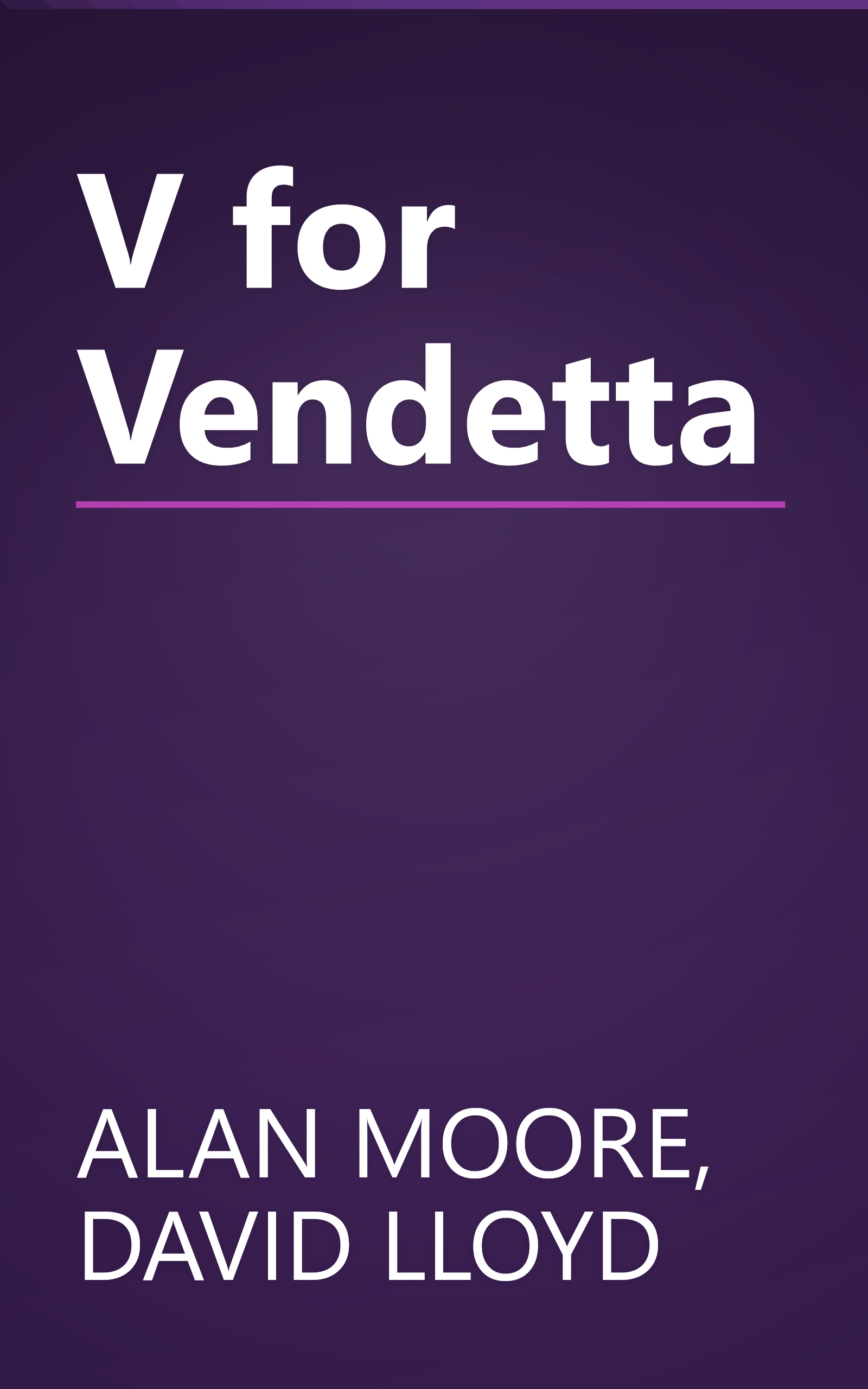 V for Vendetta book cover