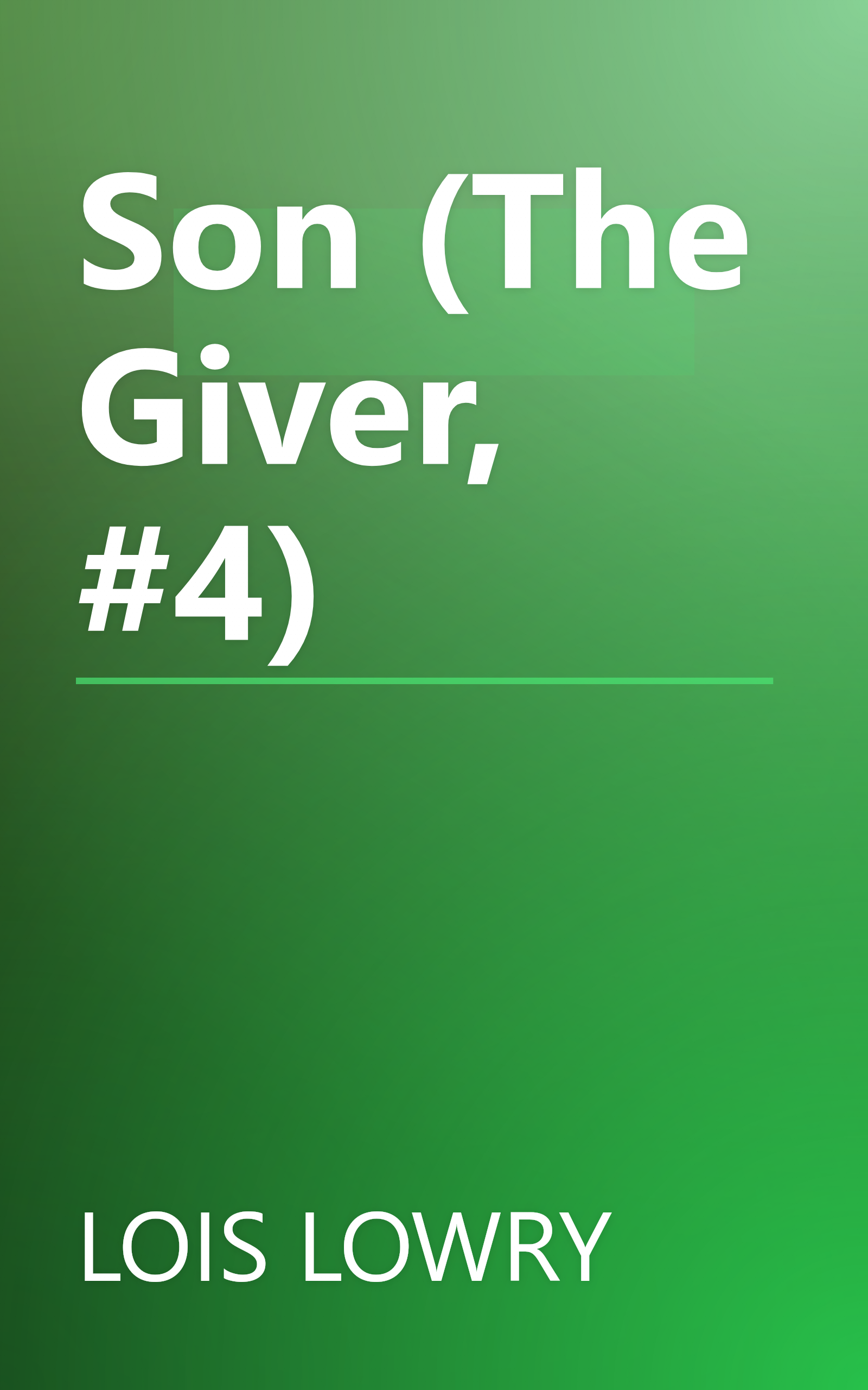 Son (The Giver, #4) book cover