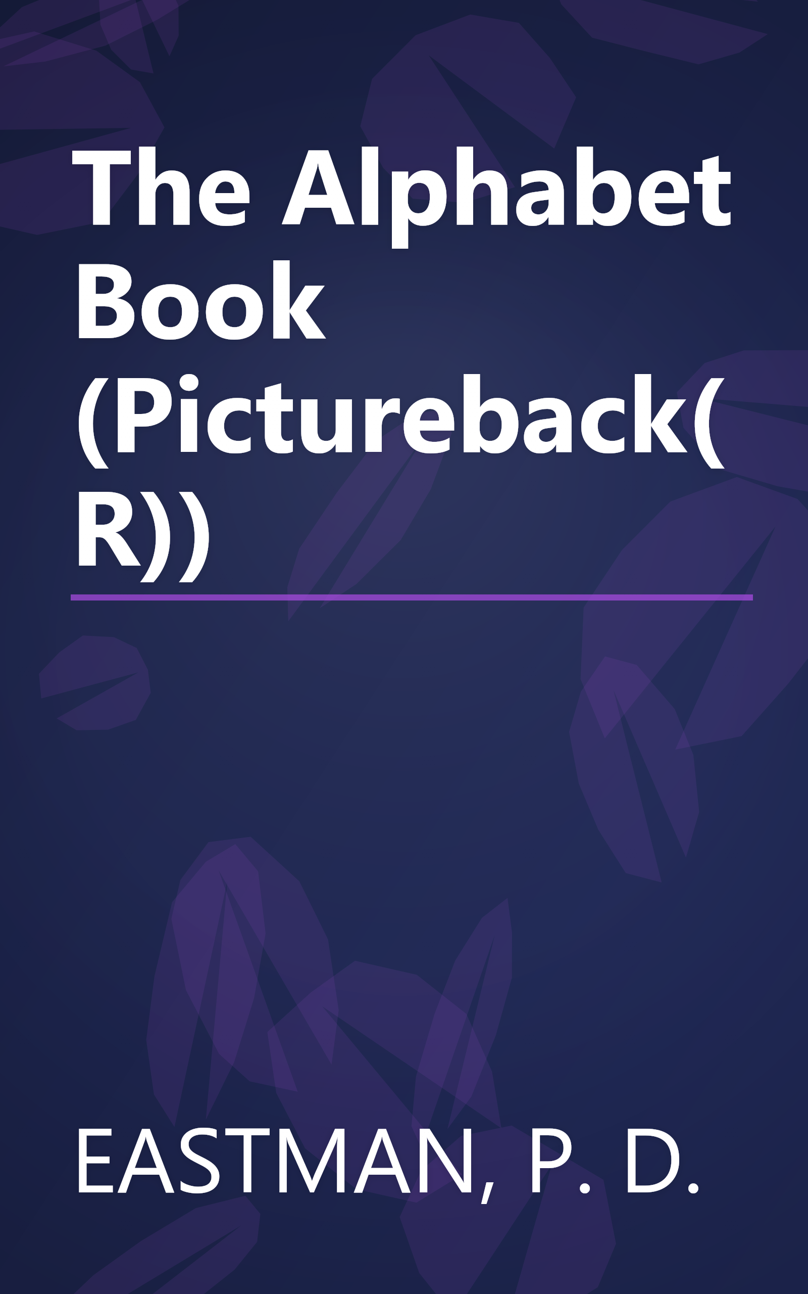 The Alphabet Book (Pictureback(R)) book cover
