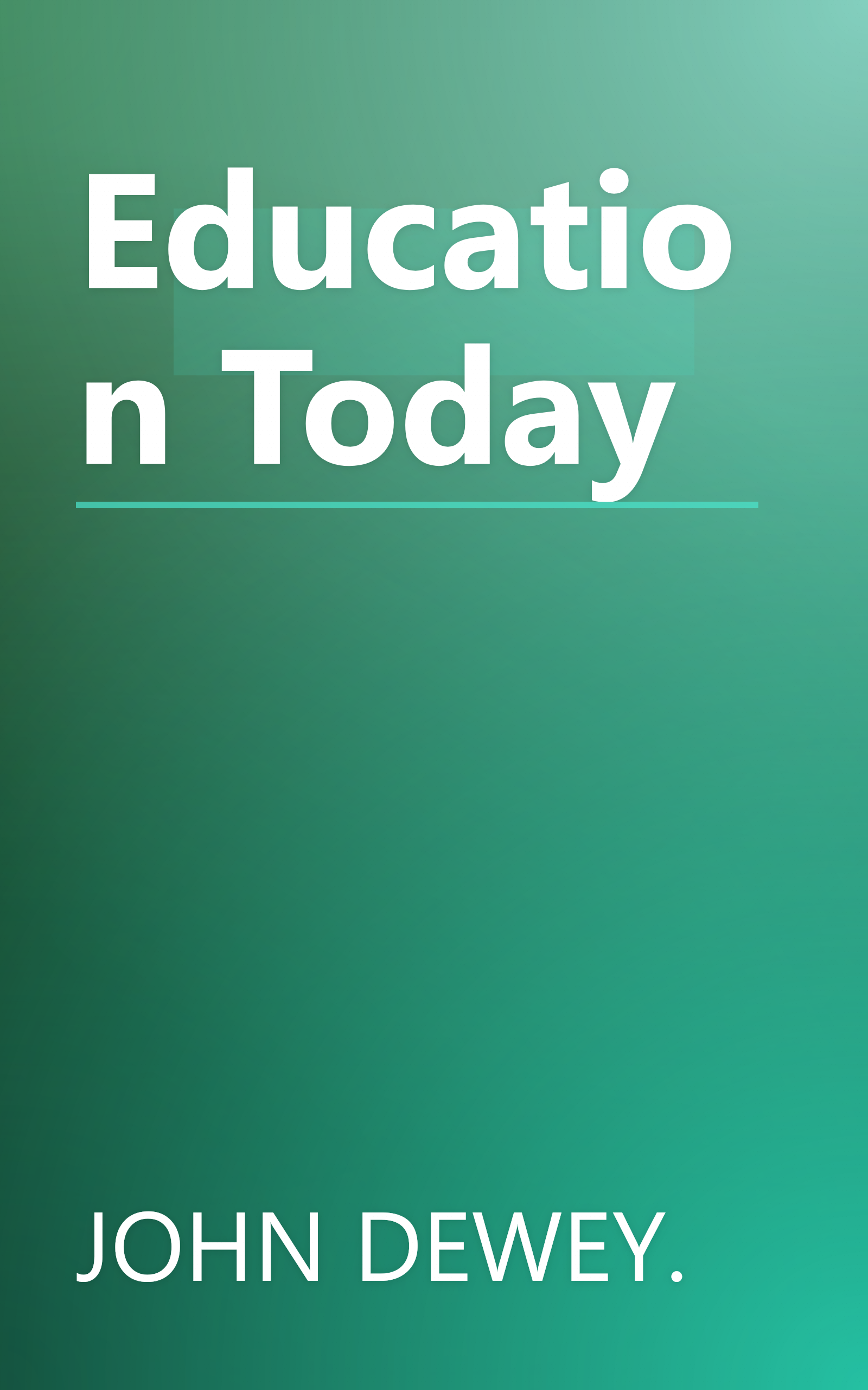 Education Today book cover