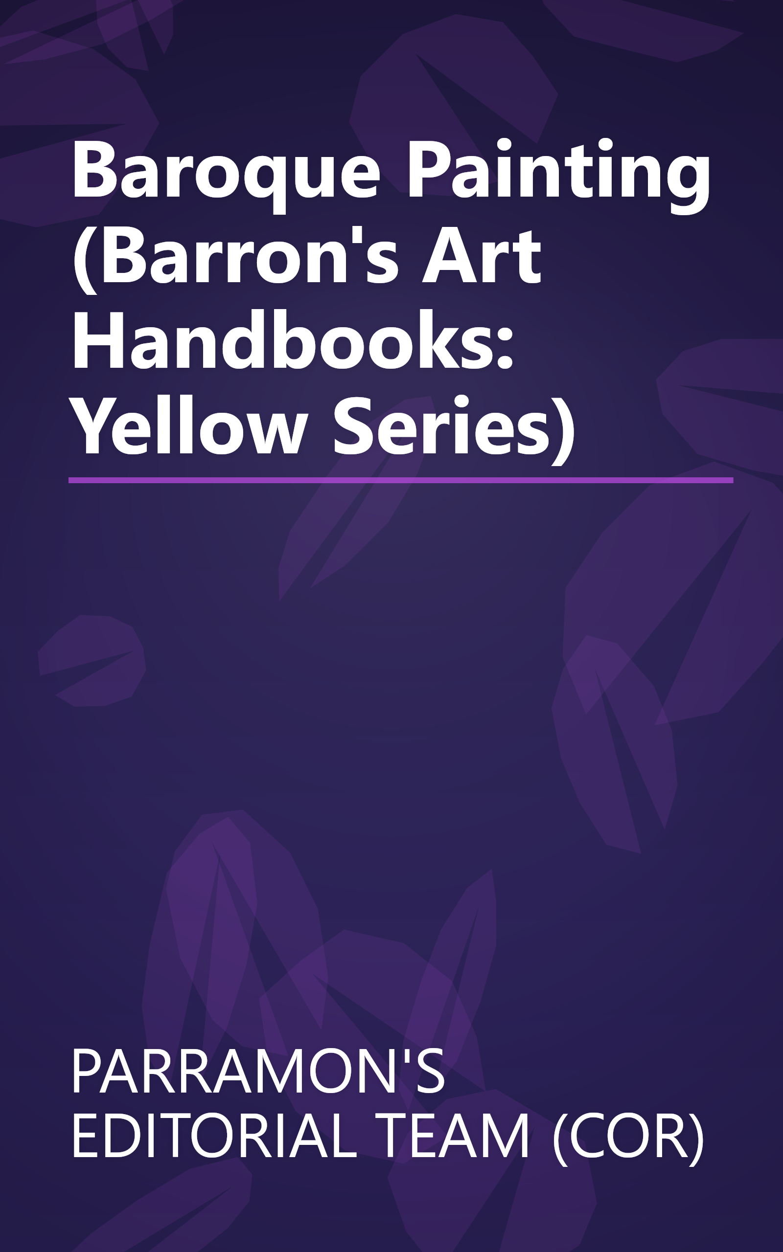 Baroque Painting (Barron's Art Handbooks: Yellow Series) book cover
