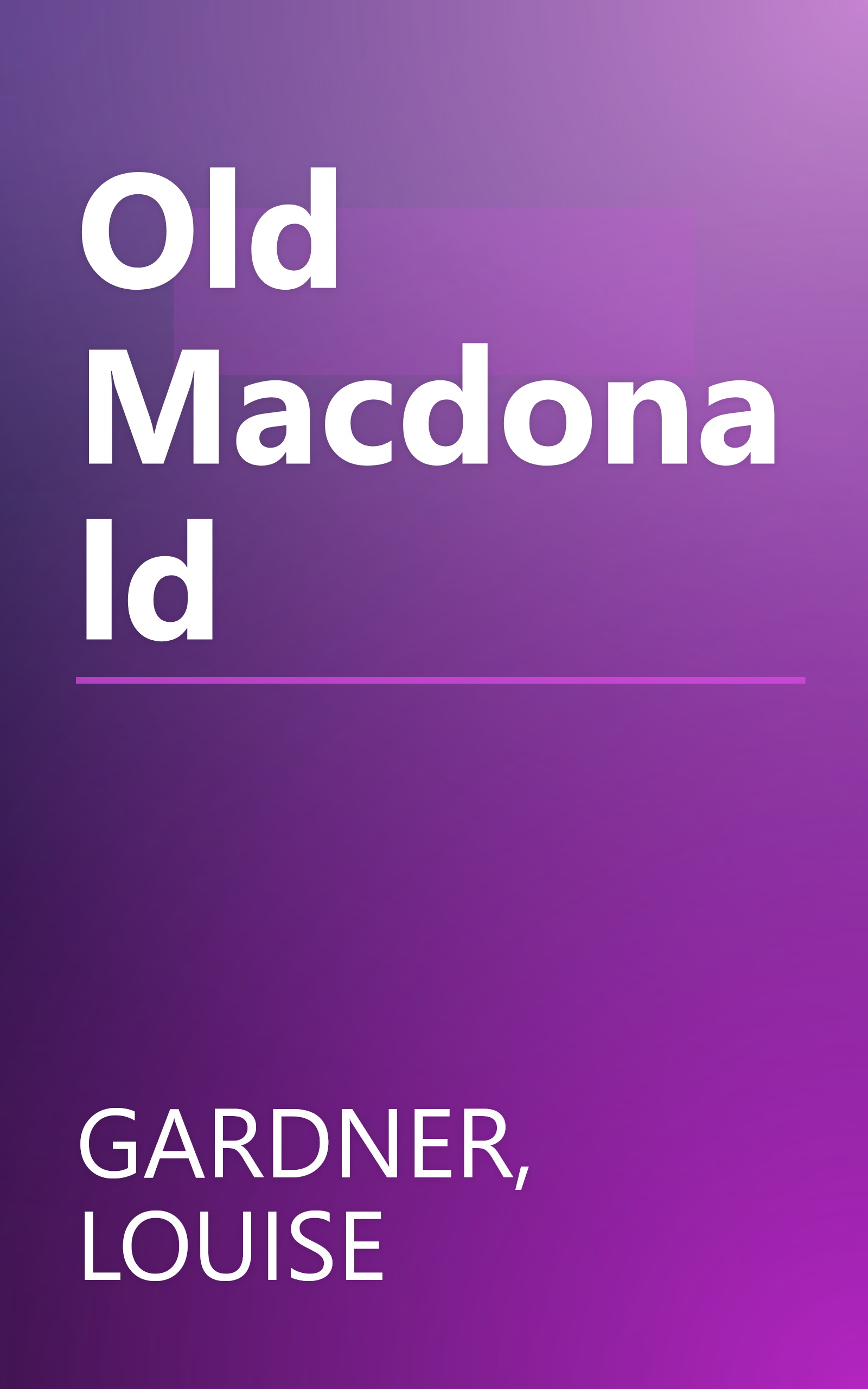 Old Macdonald book cover