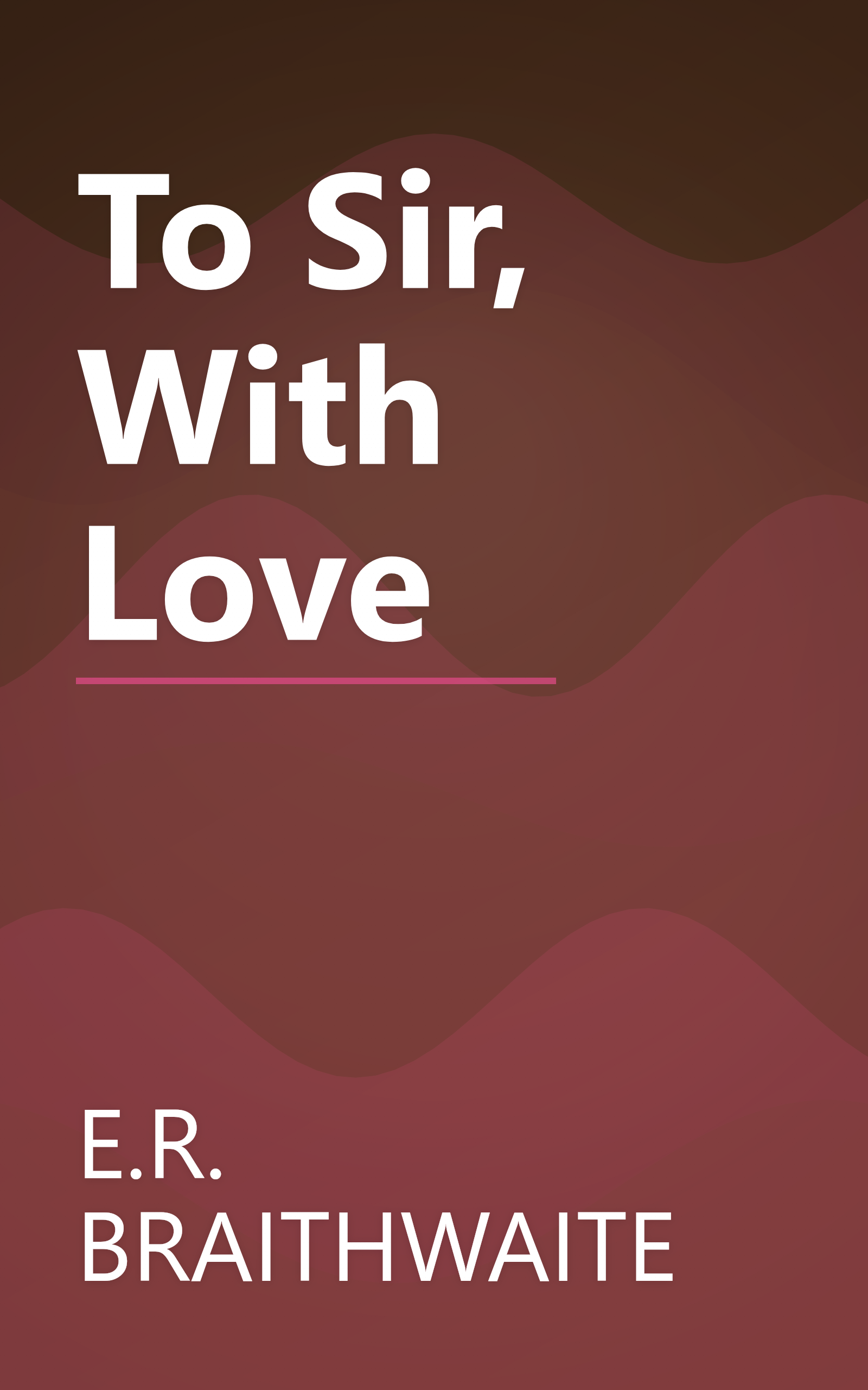 To Sir, With Love book cover