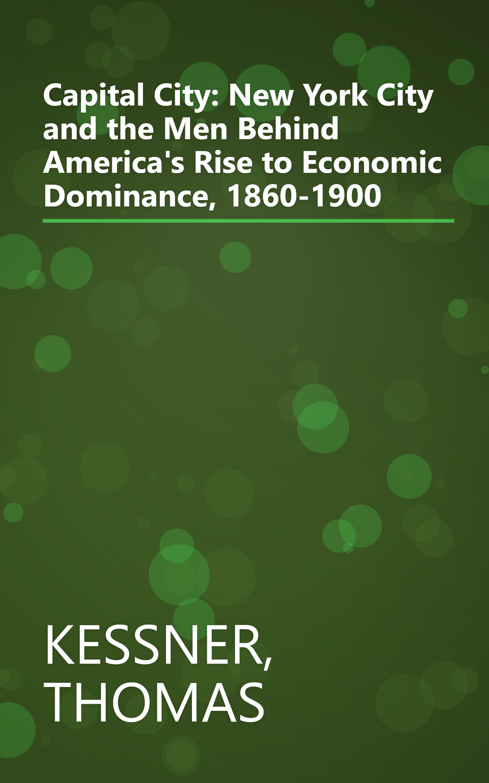 Capital City: New York City and the Men Behind America's Rise to Economic Dominance, 1860-1900 book cover